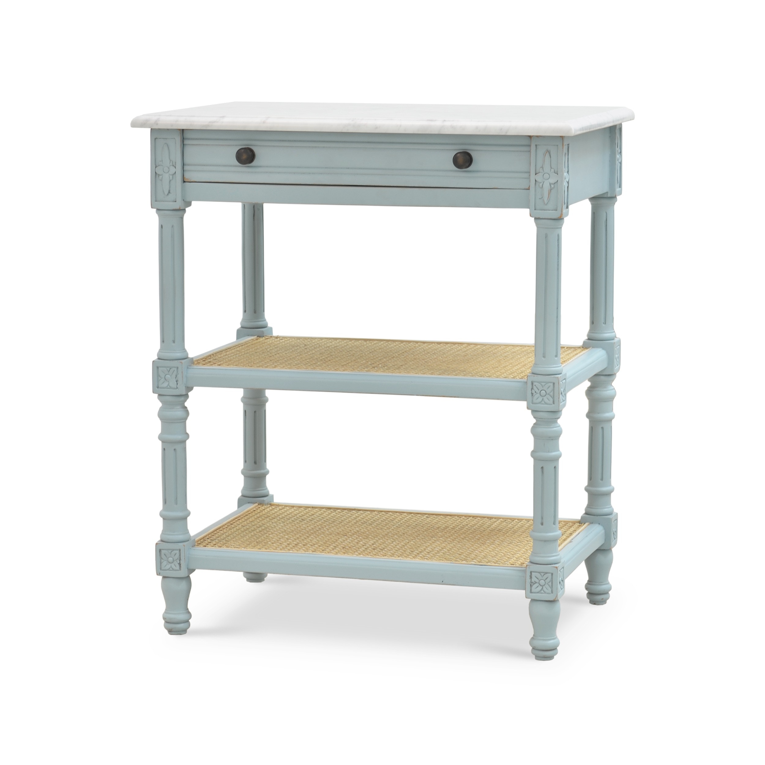 Bramble Living Room Melissa Side Table With Marble Top 27905 - Lenoir ...