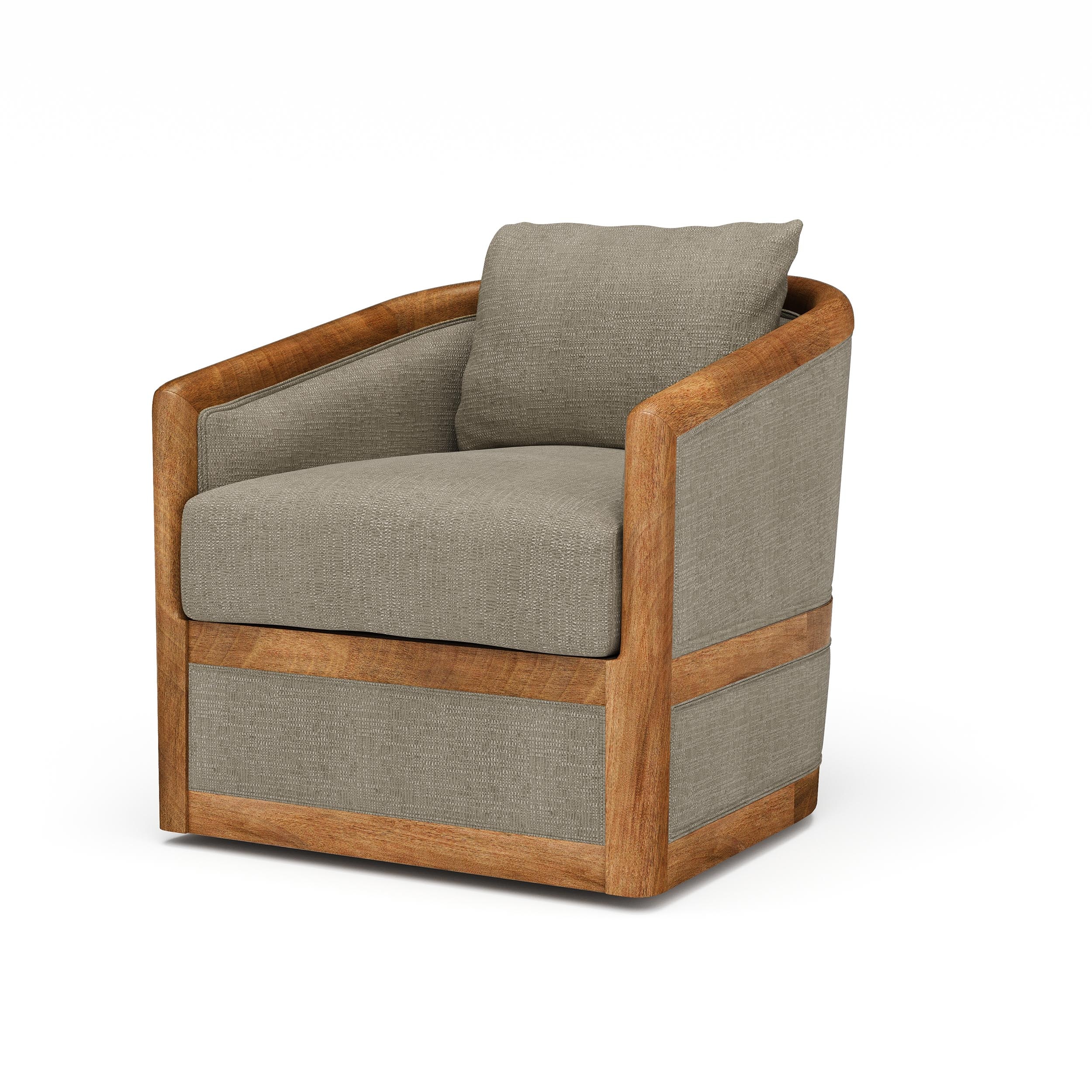 Bramble Living Room Aden Swivel Chair with Fabric 28139 | Hickory ...