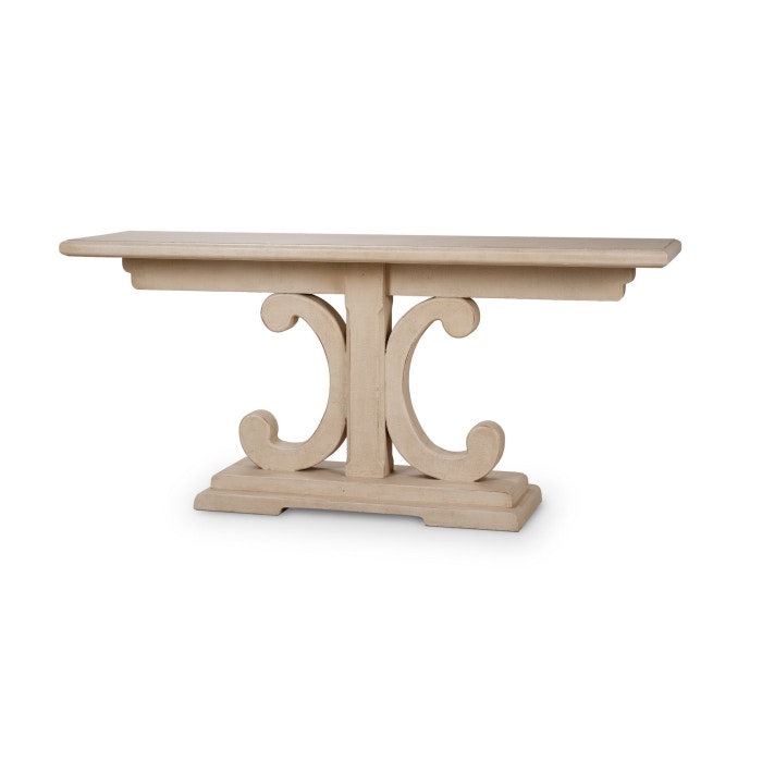 Bramble Living Room Fiona Pedestal Console Table 28219 | Hickory ...