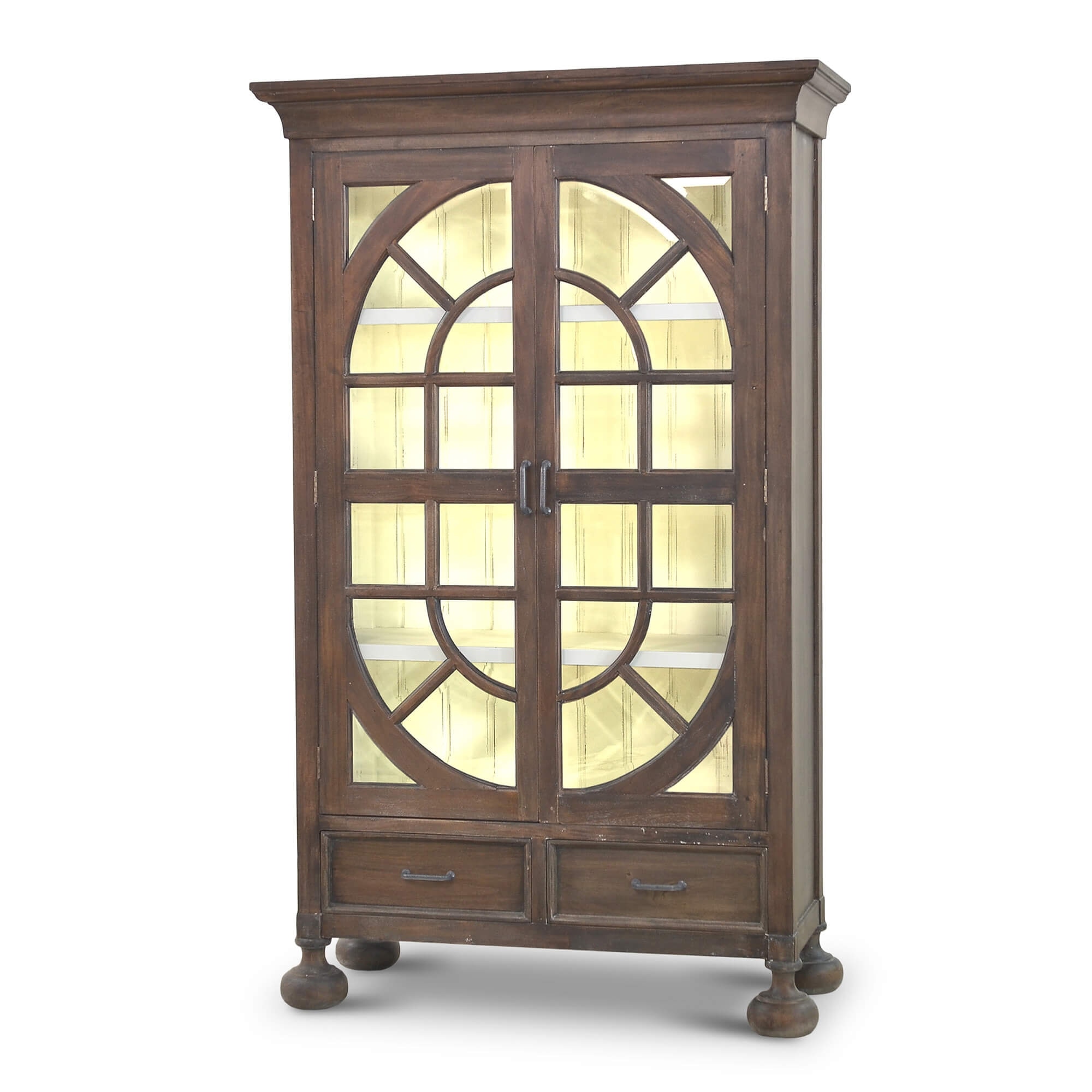 Bramble Living Room Lambeth Glass Cabinet with 8 LED 66356 - High ...