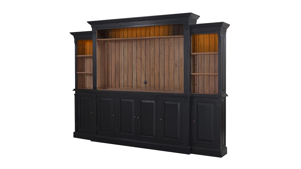 Bramble Home Entertainment French Hens Media Cabinet with 4 LED 67016 ...