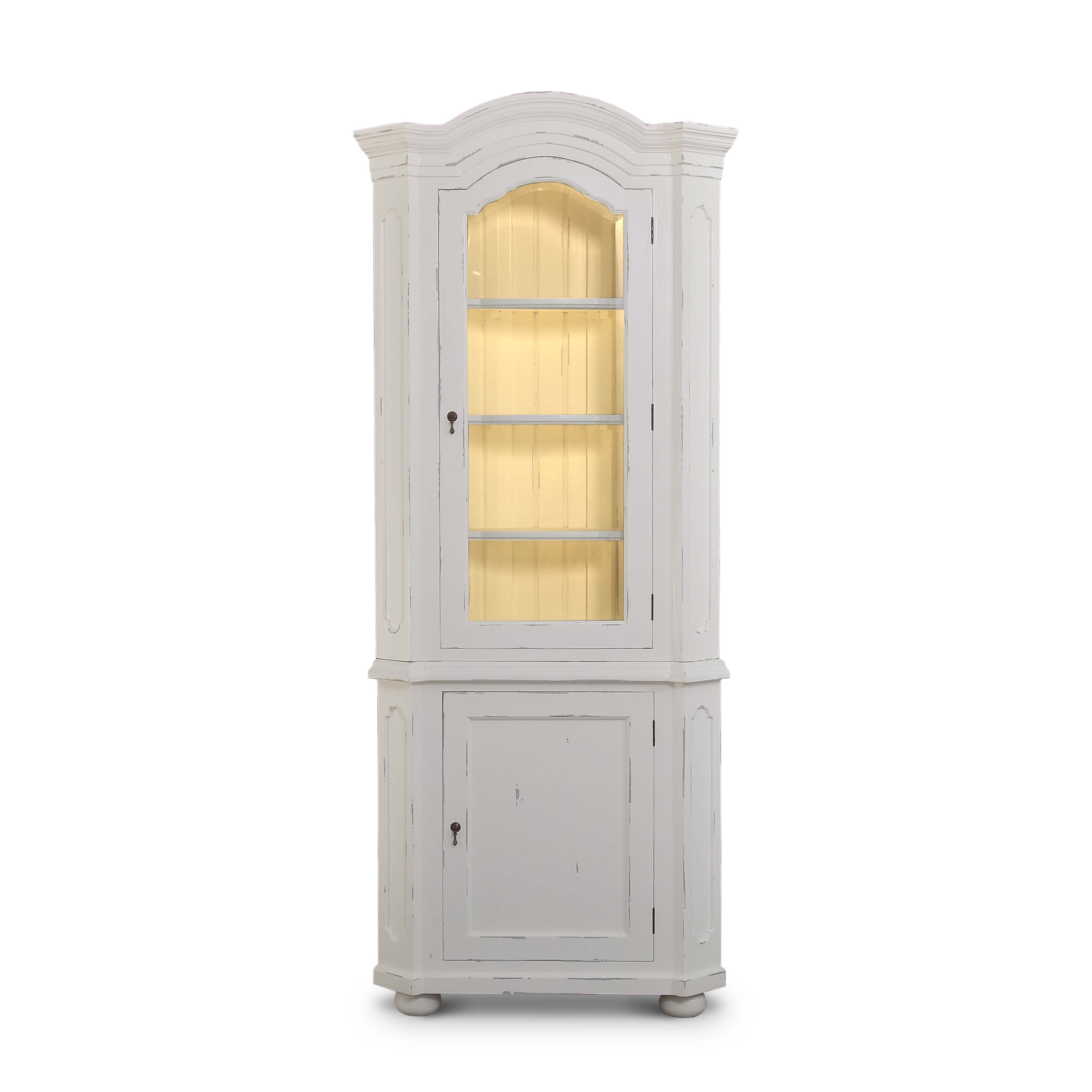 Bramble Casual Dining Pantin Corner Cabinet with 4 LED 67536 | Hickory ...