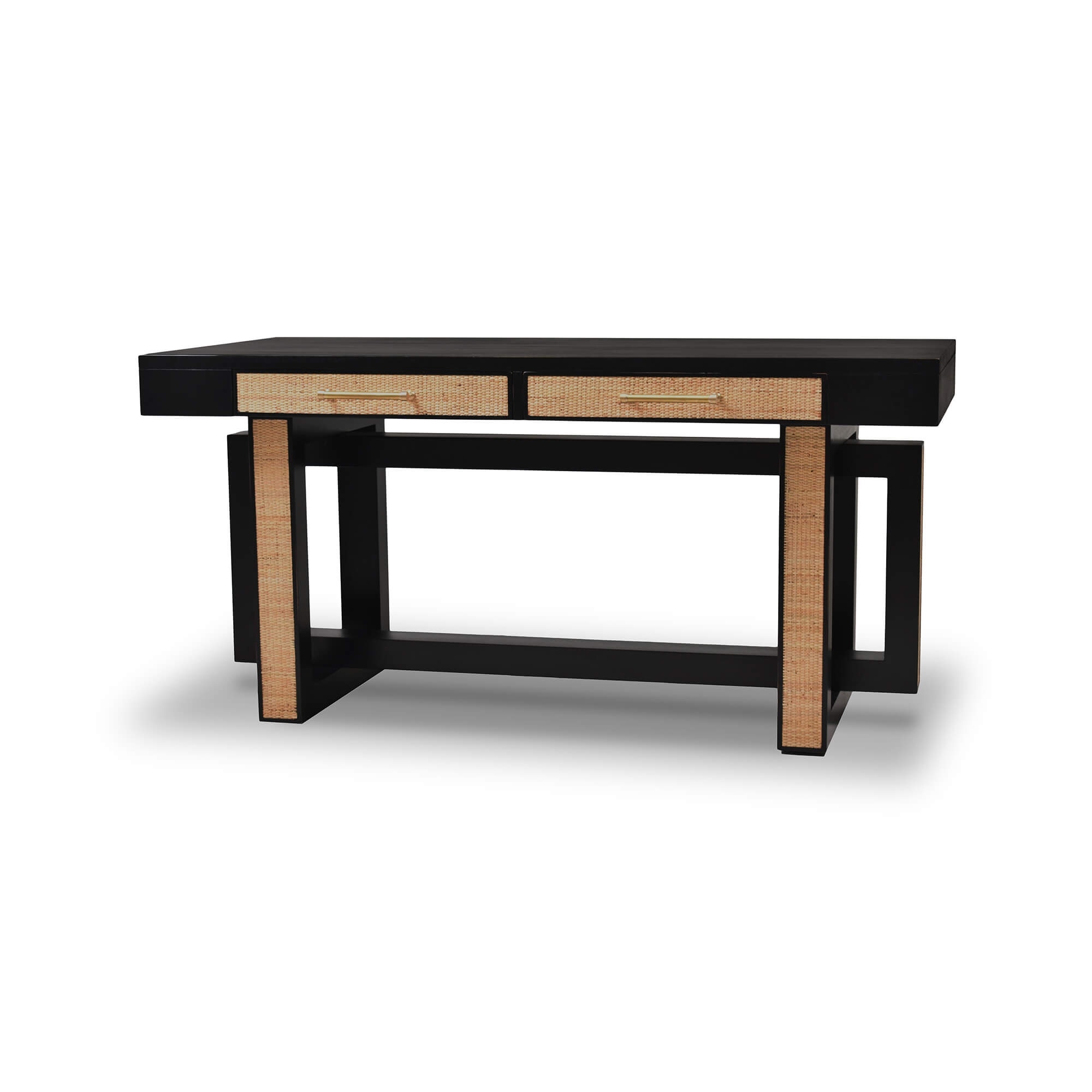 Bramble Home Office Belgravia Desk with Rattan 76561 | Hickory ...