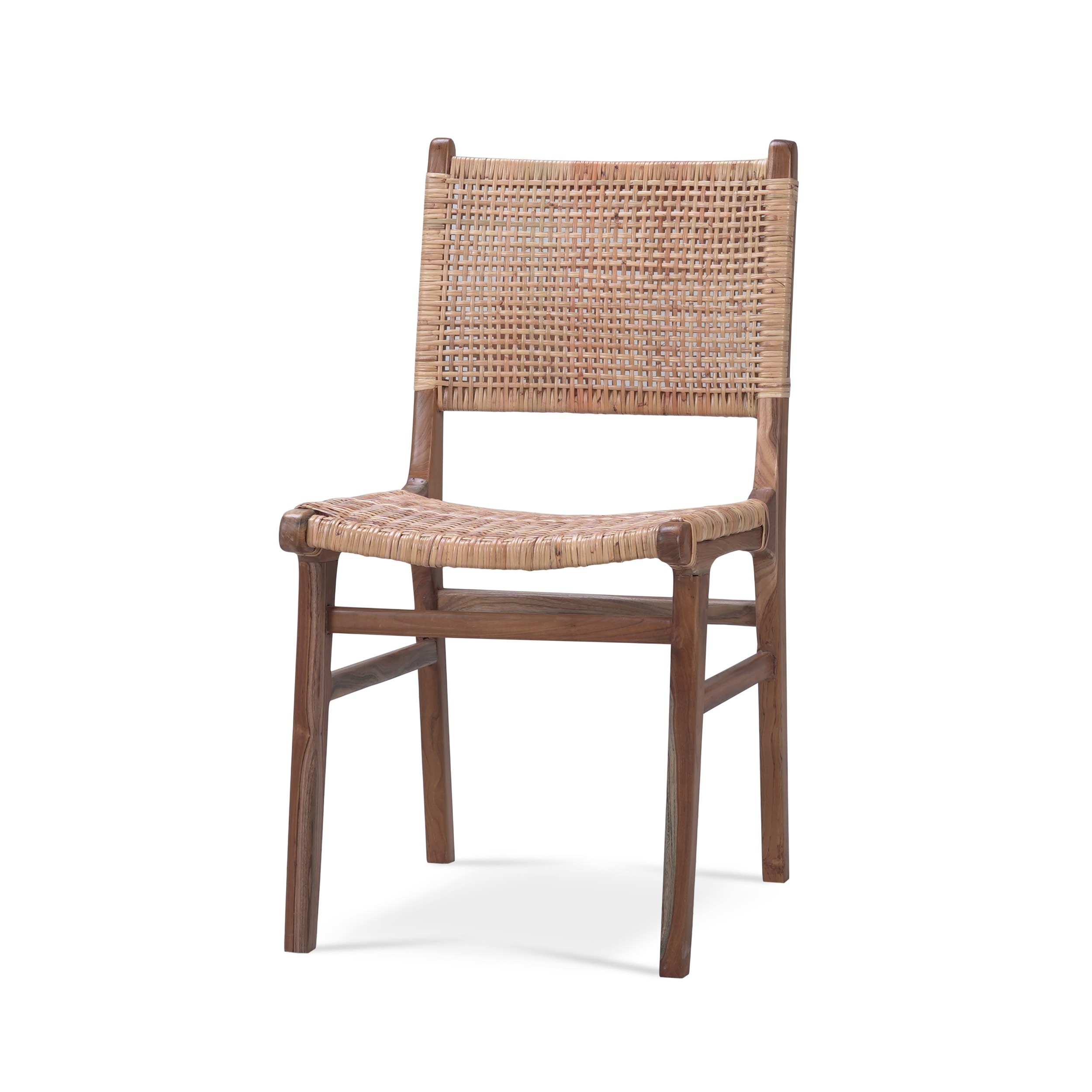 Bramble Casual Dining Logan Dining Chair with Rattan - Teak 85032 ...