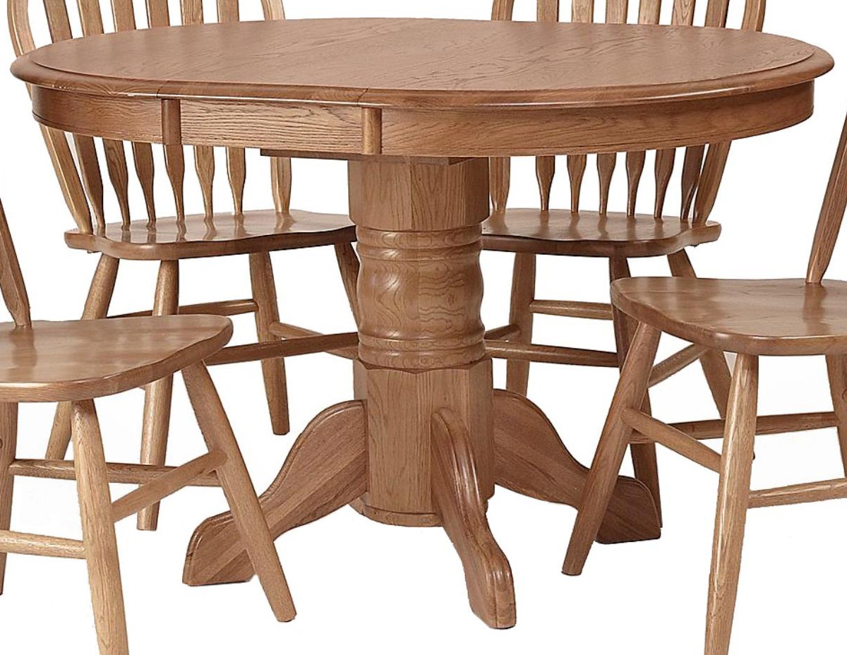 Tennessee Enterprises Casual Dining Round Pedestal Dining Table with 1 ...