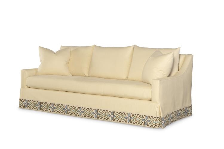 Highland House Living Room Ward Skirted Sofa 1446-90 - Cole's Interiors ...