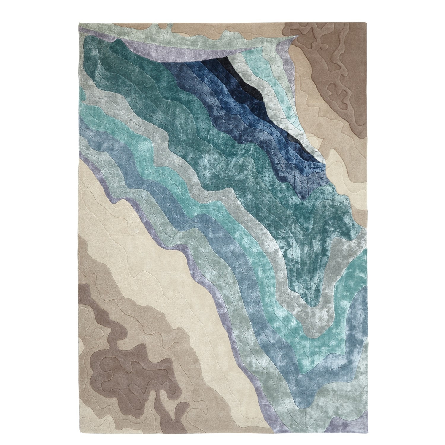 Global Views Area Rugs Fractured Rug-Cool-12 X 18 9.93662 - Habegger ...