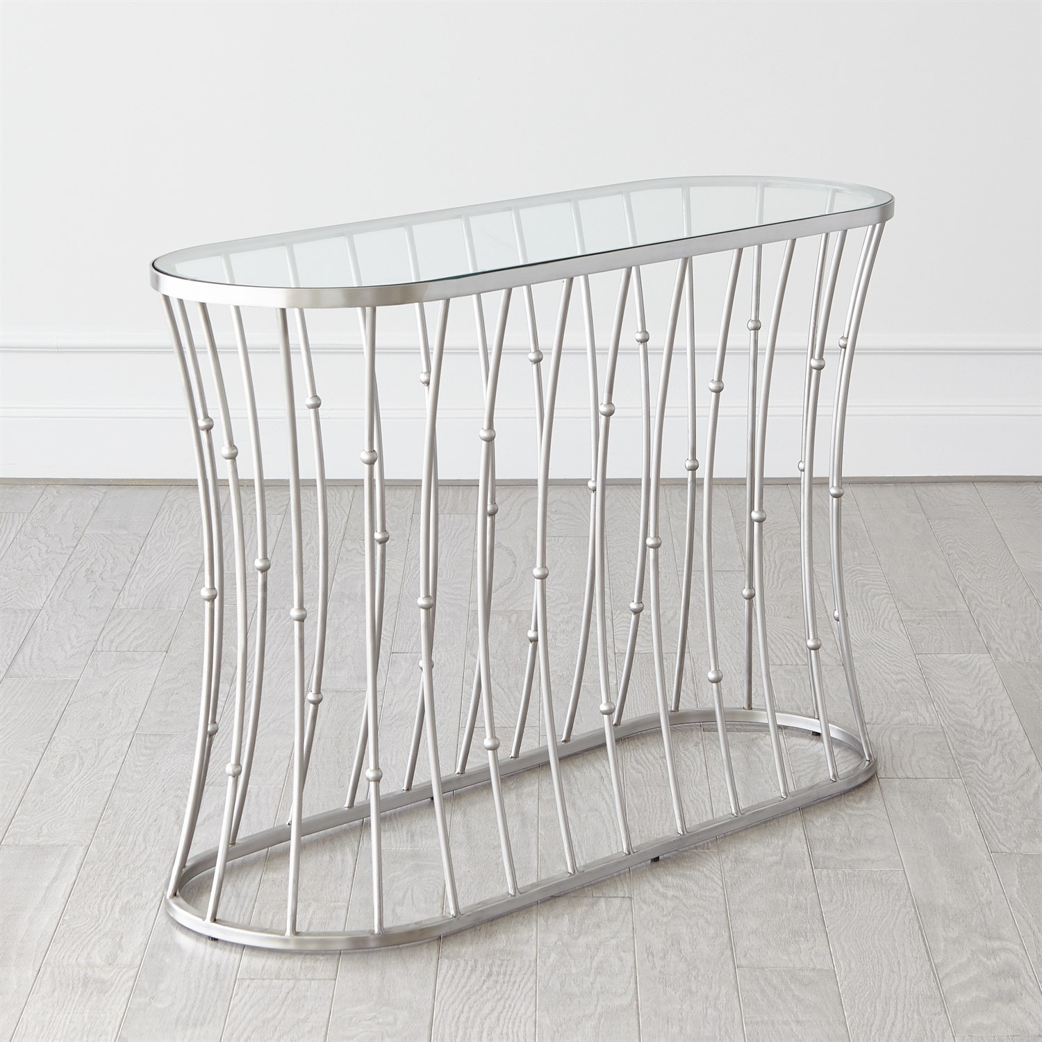 Global Views Living Room Aurora Console-Brushed Nickel WDS9578-GV ...