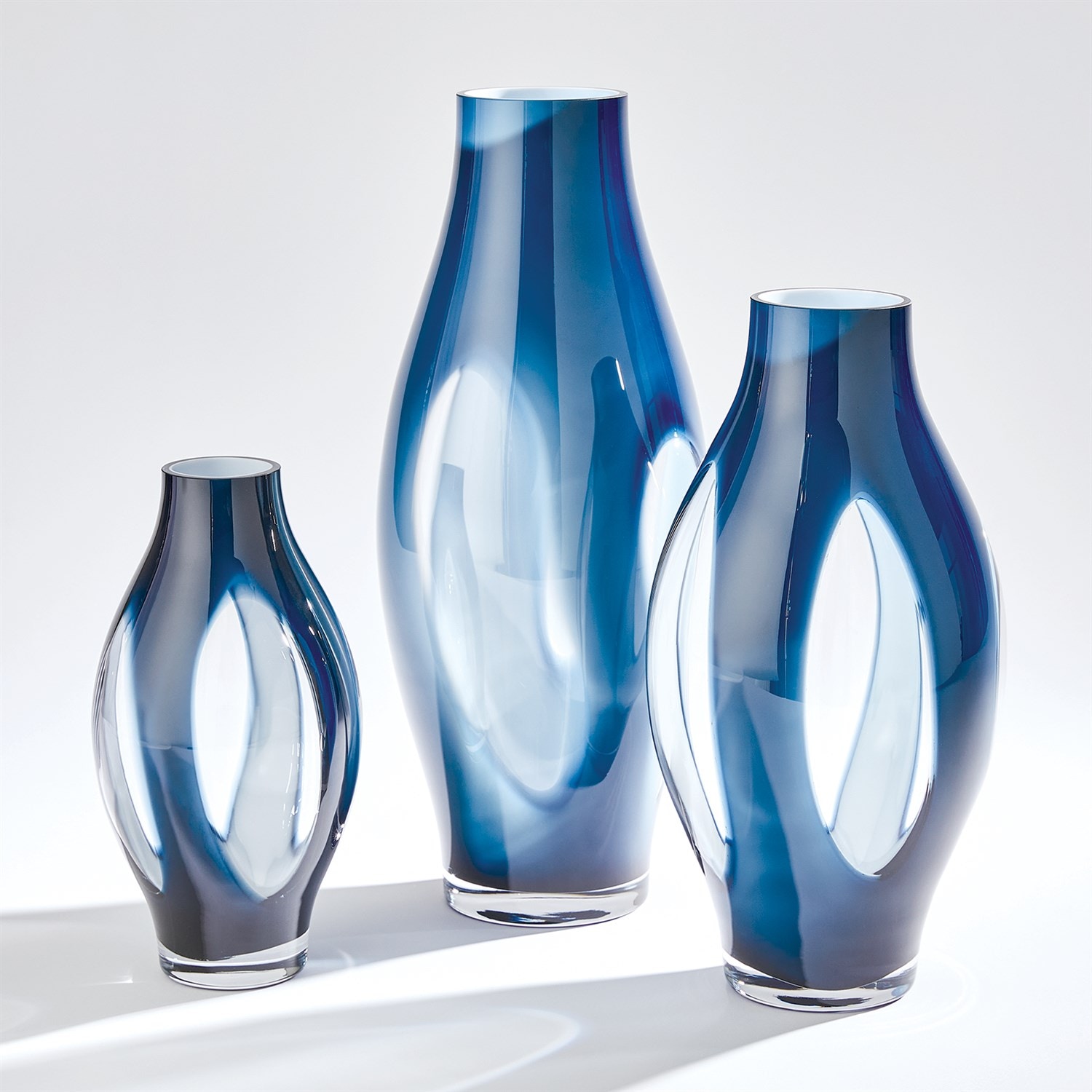 Global Views Home Accents Fly Through Vase-Night Blue-Lg 7.60217 ...