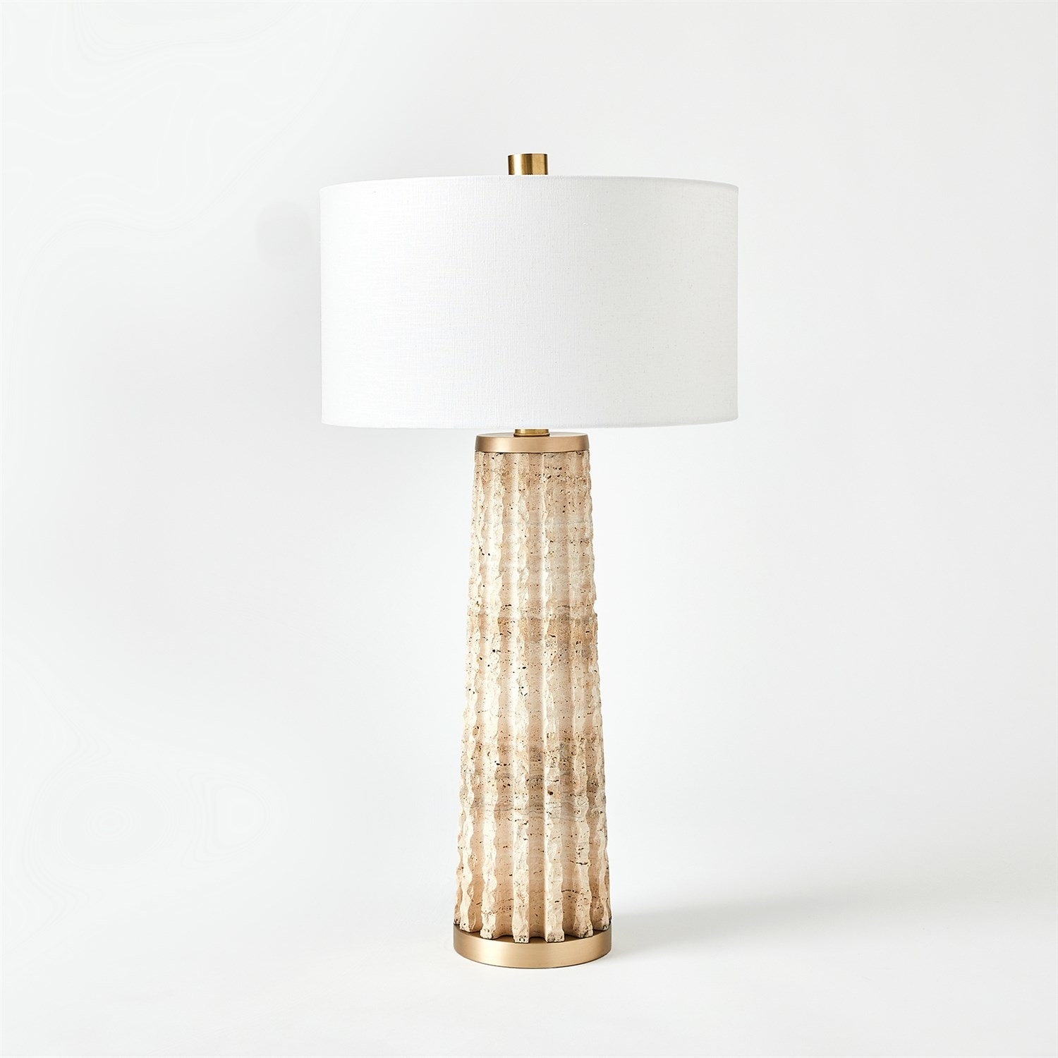 Global Views Table and Floor Lamps Quarry Table Lamp-Travertine 7.91641 ...