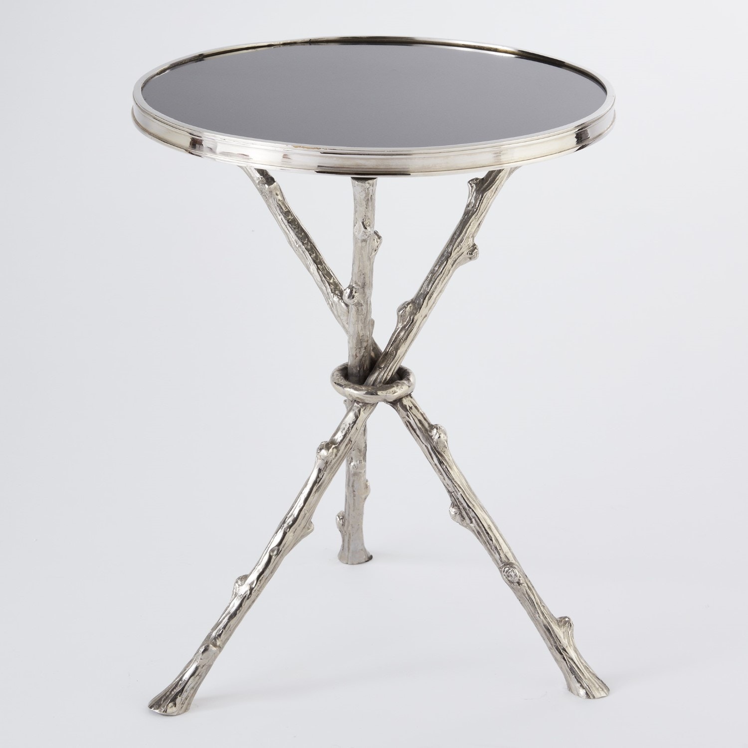 Global Views Living Room Twig Table Nickel Black Granite 8977 Birmingham Wholesale Furniture