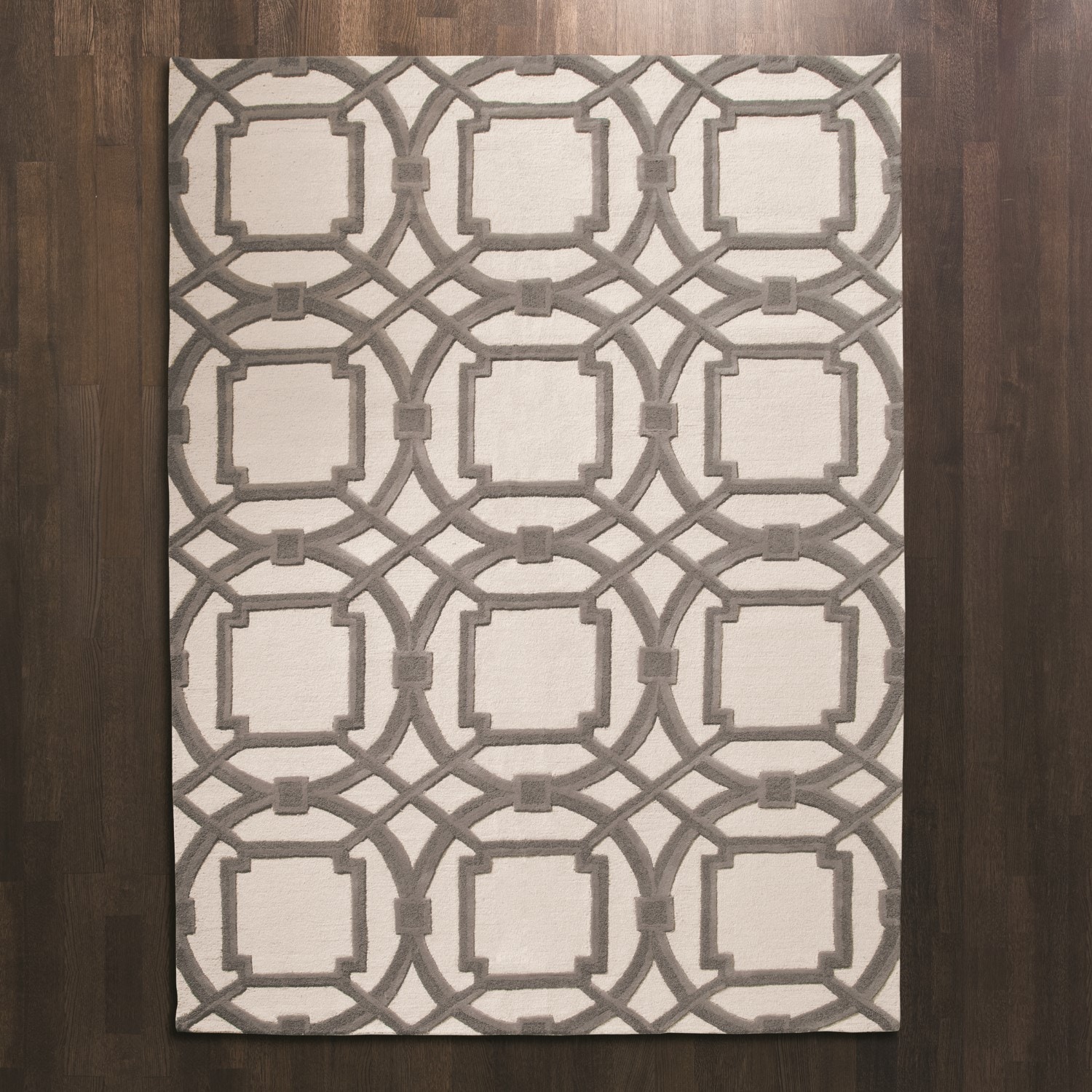 Global Views Area Rugs Arabesque Rug-Grey/Ivory-11 X 14 9.93604 ...