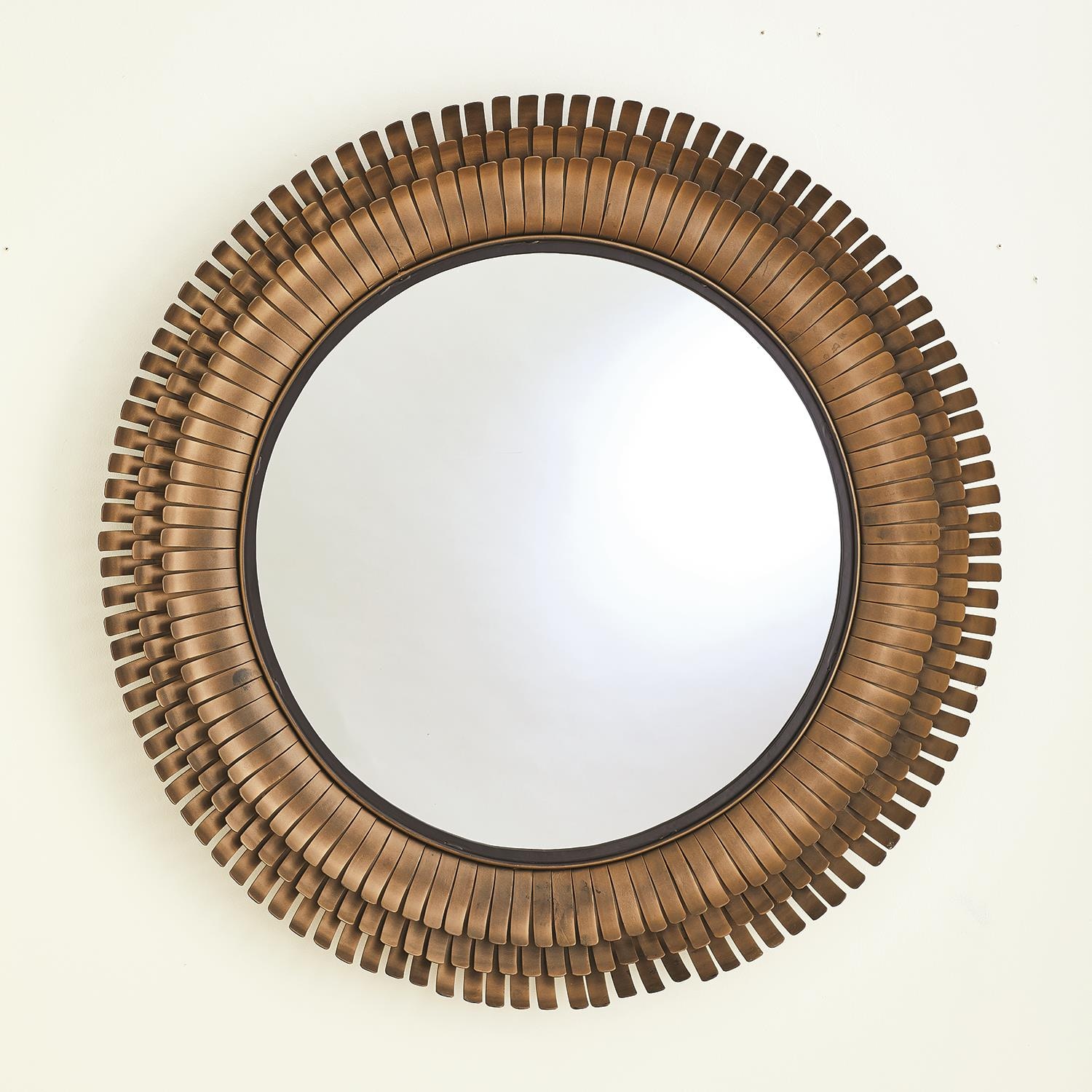 Global Views Mirrors Layered Sunburst Wall Mirror-Antique Gold WDS9167 ...