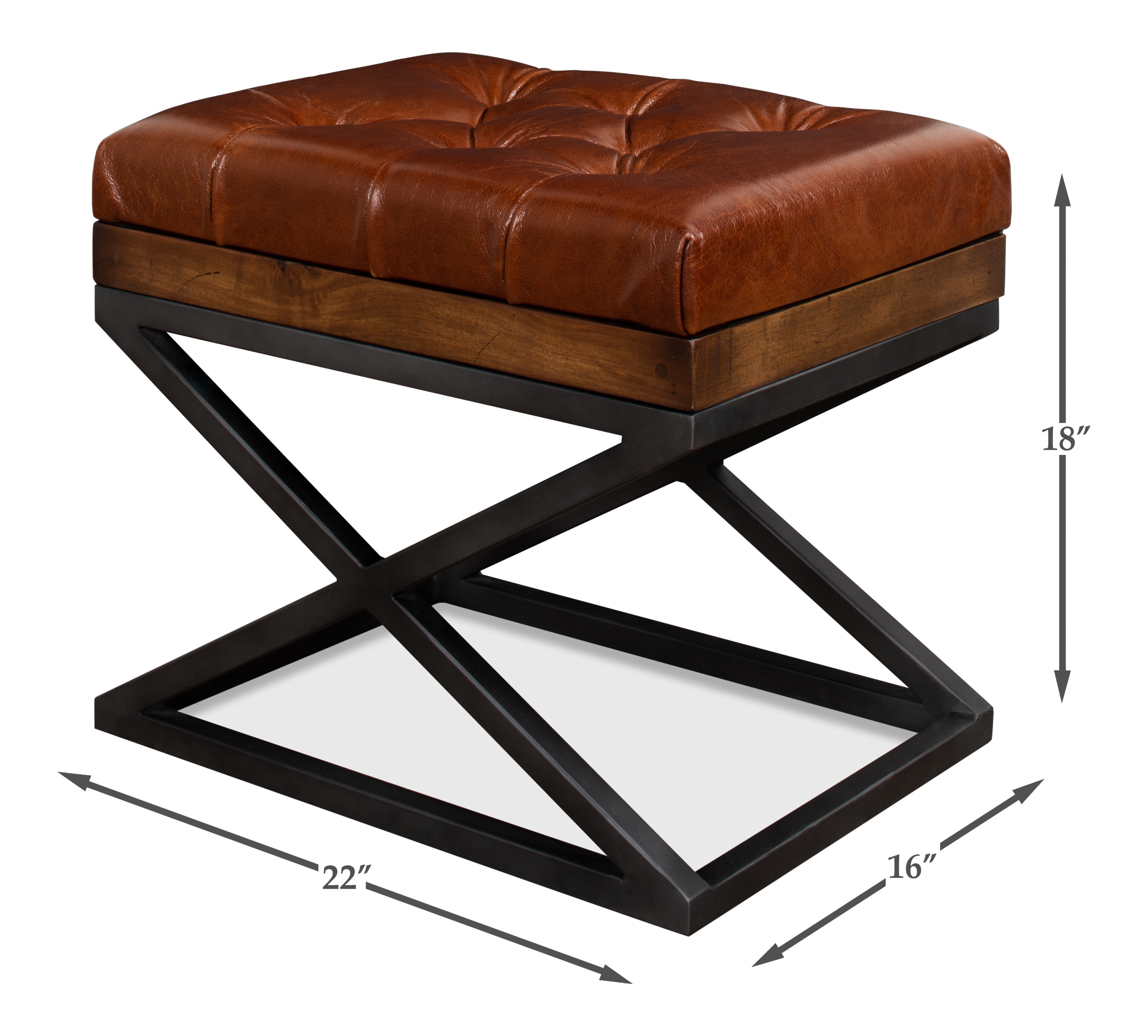 Leather Cushion Bench