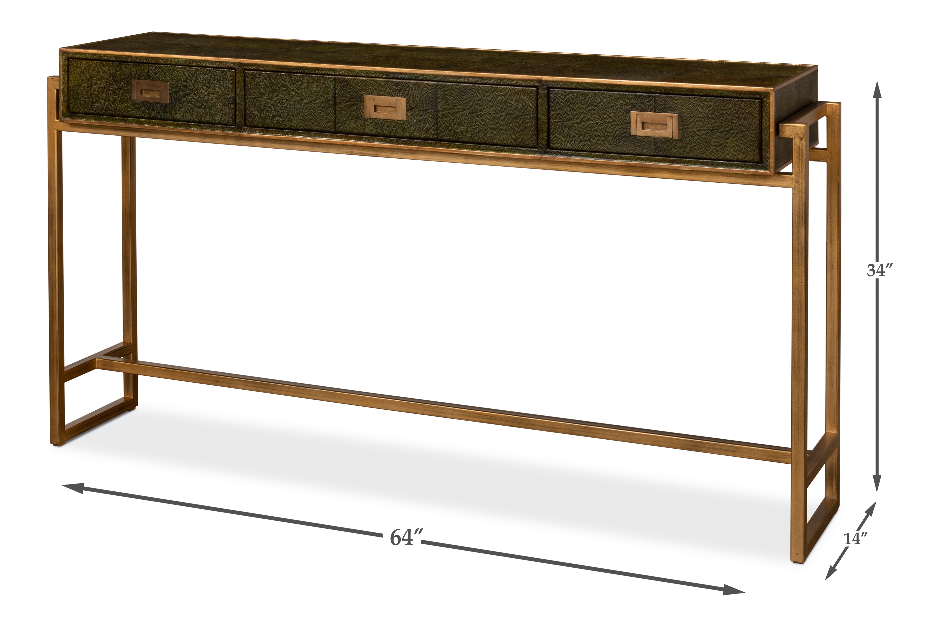 Shagreen Console Table Leaf