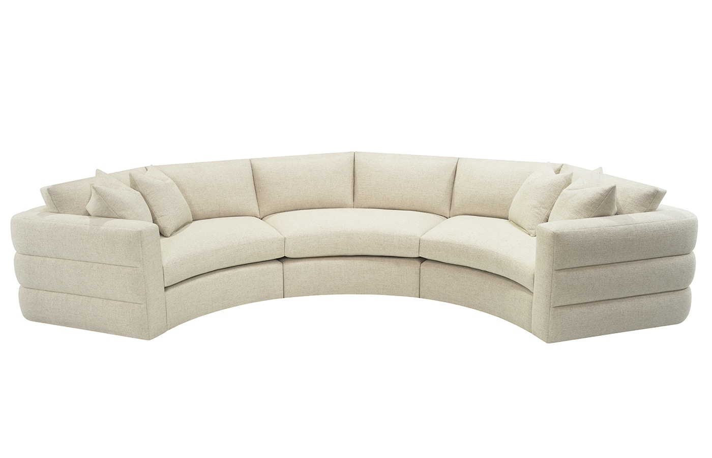 RC Furniture Living Room Delphina 3 PC Curved Sectional - Urban ...