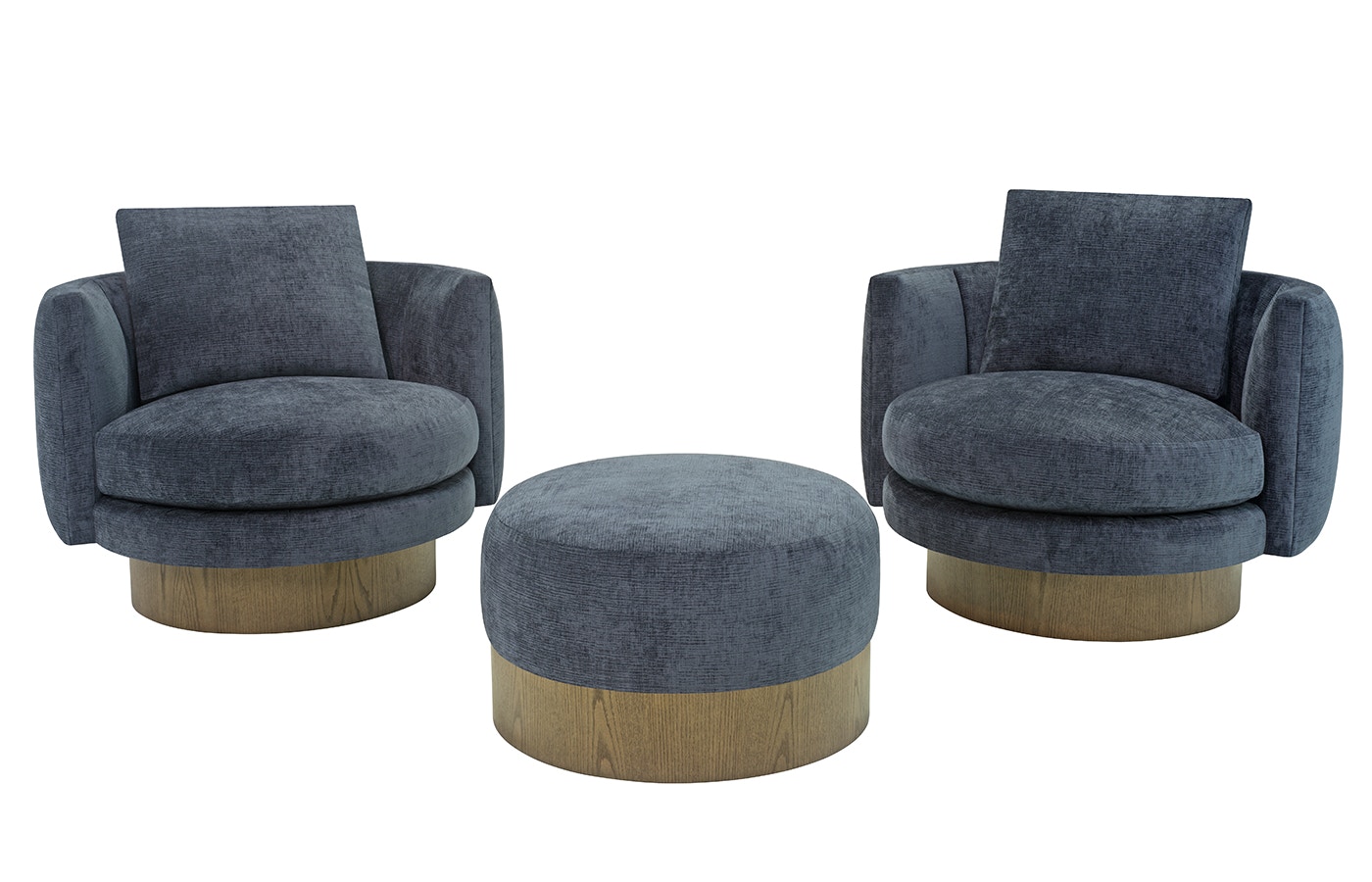 RC Furniture Living Room Puff Chair Puff Swivel Chairs and Ottoman ...