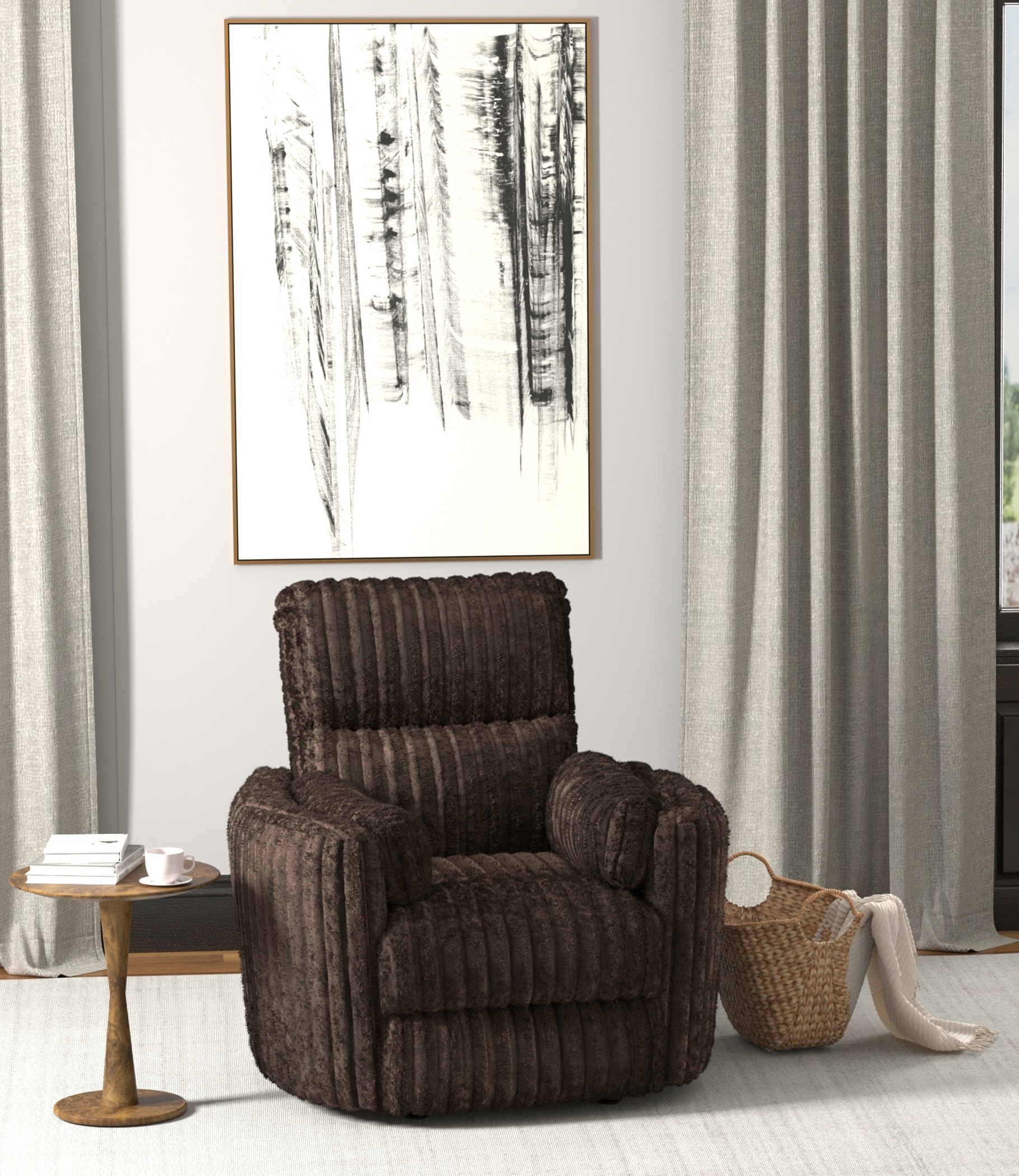 Catnapper Living Room Power Rocker Recliner 642442-Chocolate | Hickory ...