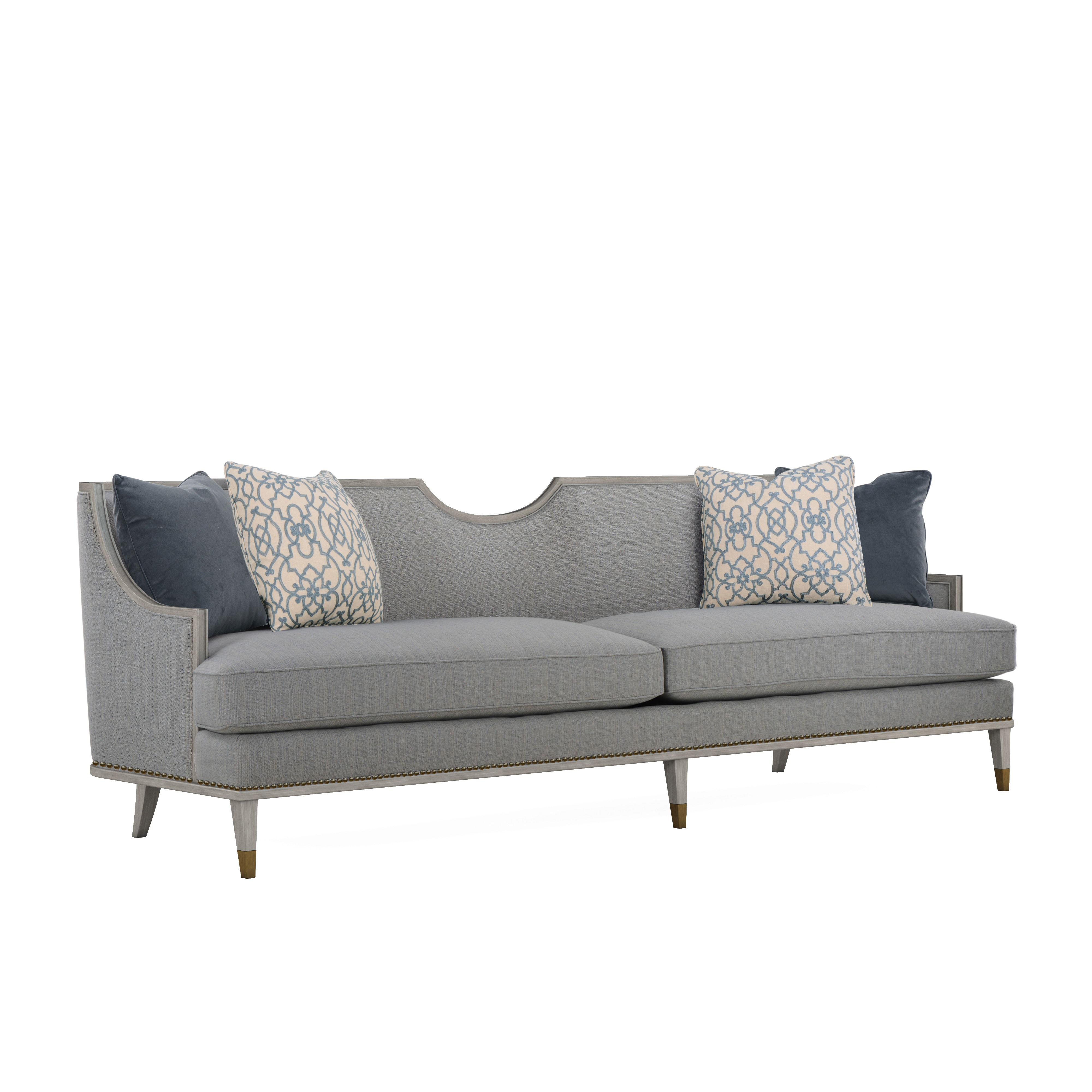 ART Furniture Living Room Harper Vintage Blue 110 Inch Sofa 161521 ...