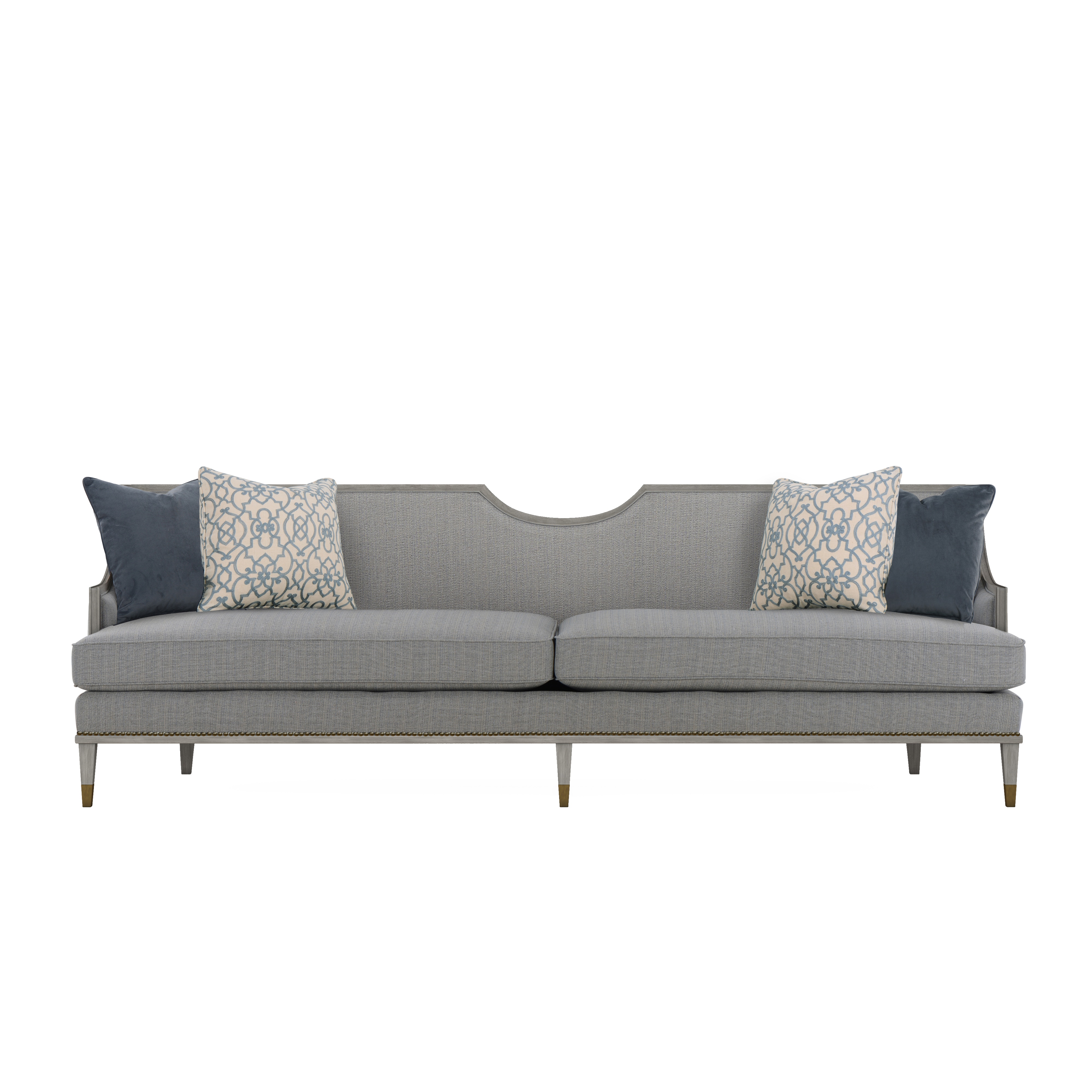ART Furniture Living Room Harper Vintage Blue 110 Inch Sofa 161521 ...