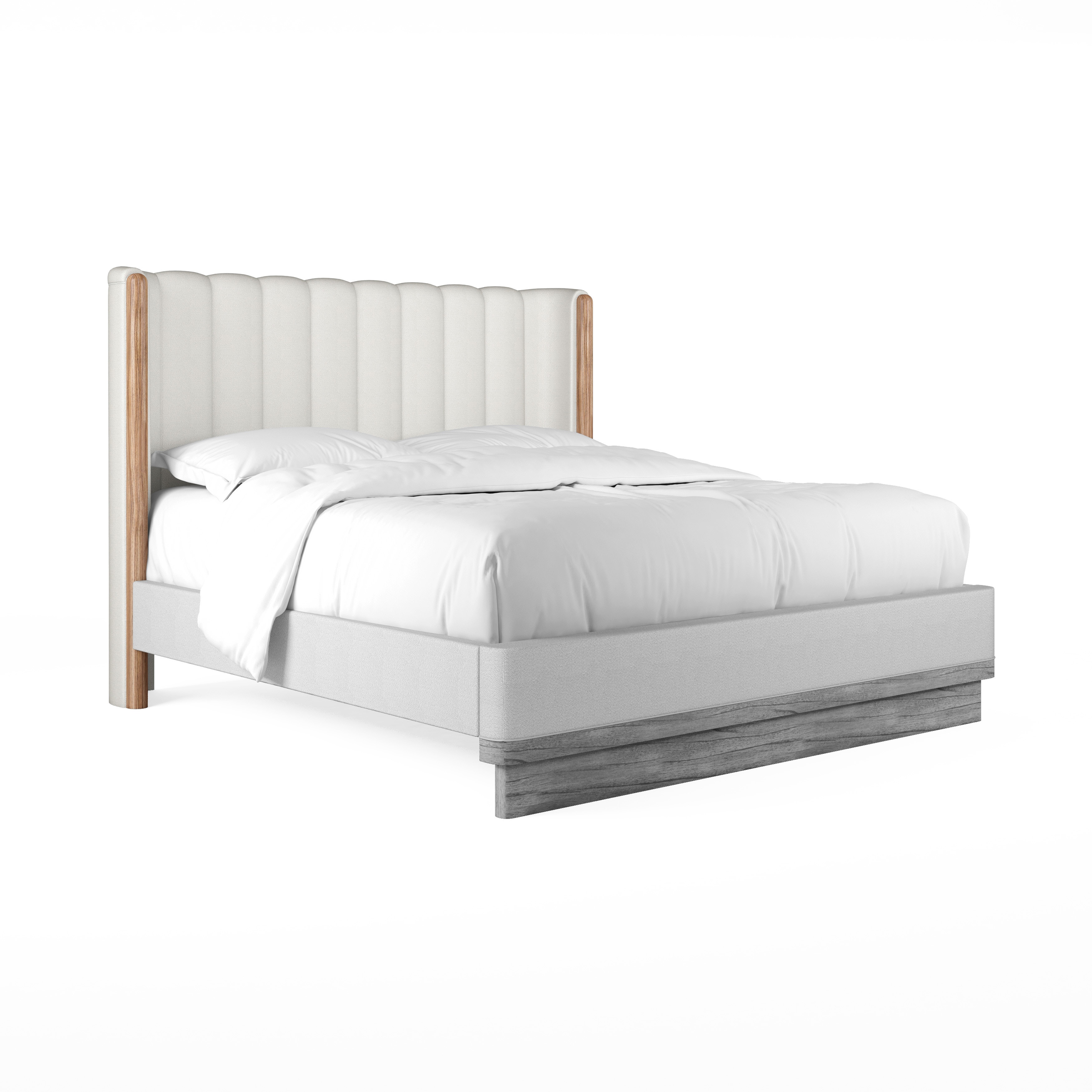 Palmer Cal King King Uph. Shelter Bed Headboard