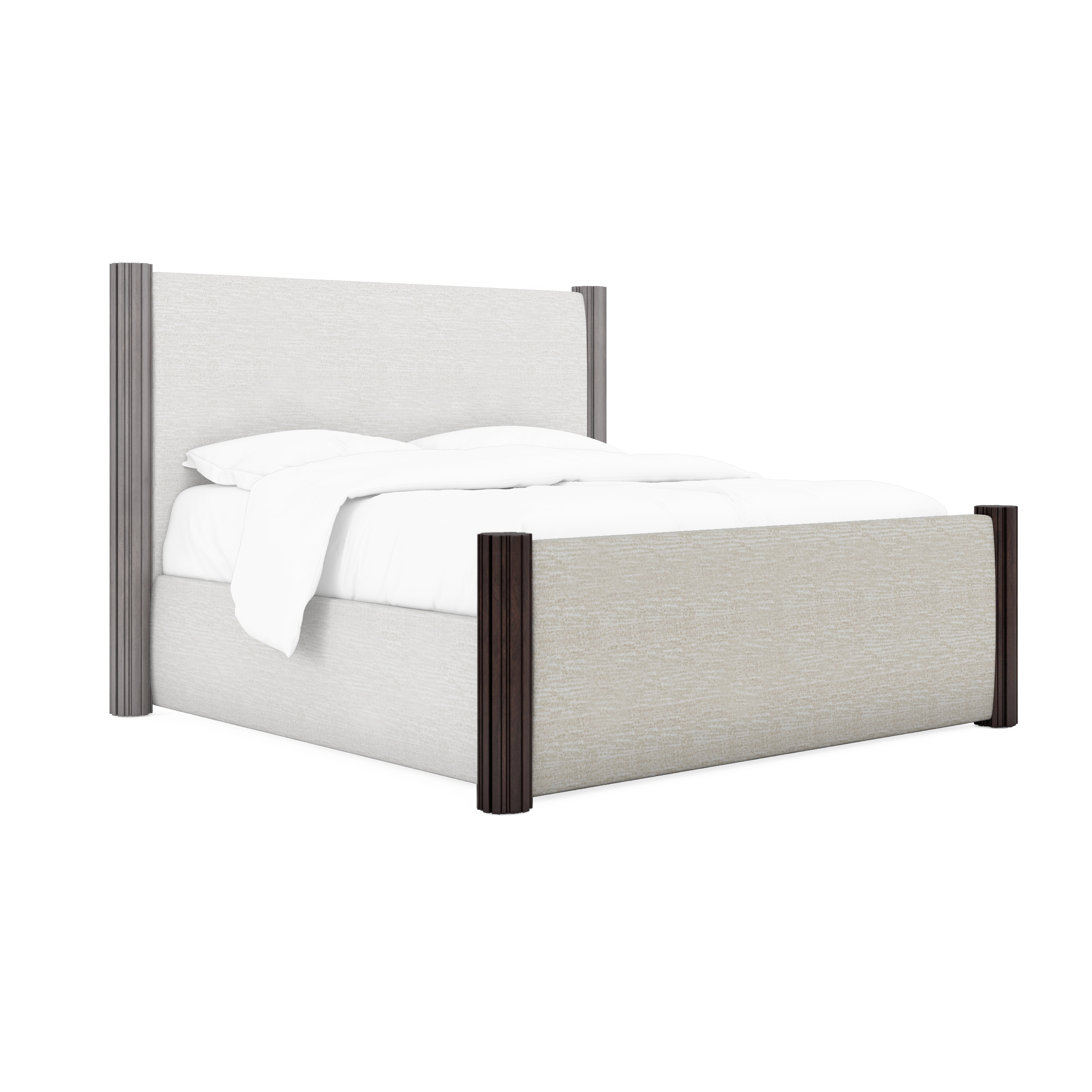 ART Furniture Bedroom Reed 5/0 Upholstered Pillar Bed Footboard 330135 ...