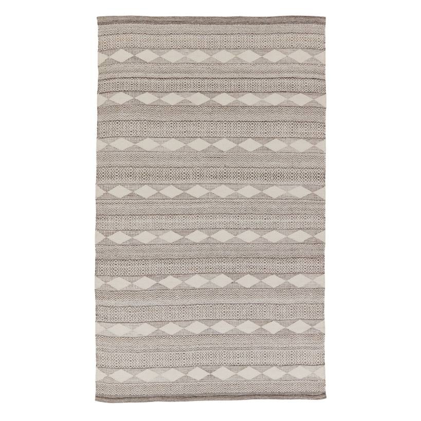 Summer Classics Outdoor Rugs Checkmate-Stripe Indoor/Outdoor Rug Silver
