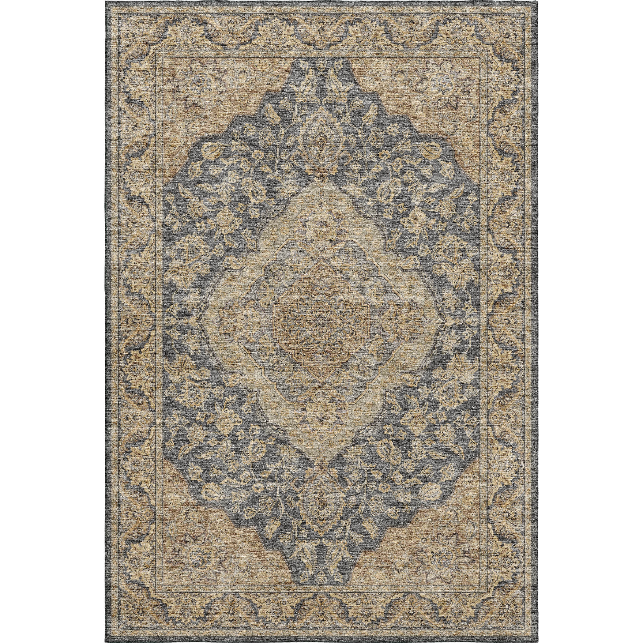 Dalyn Rug Company Area Rugs Luxury Washable Hatay HY3 Charcoal 8' x 10 ...