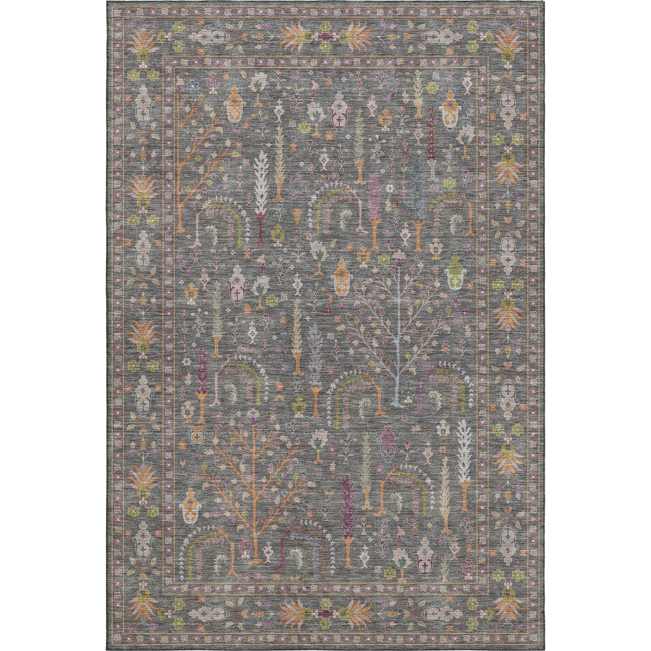 Dalyn Rug Company Area Rugs Luxury Washable Hatay HY5 Gray 5' x 7'6 ...