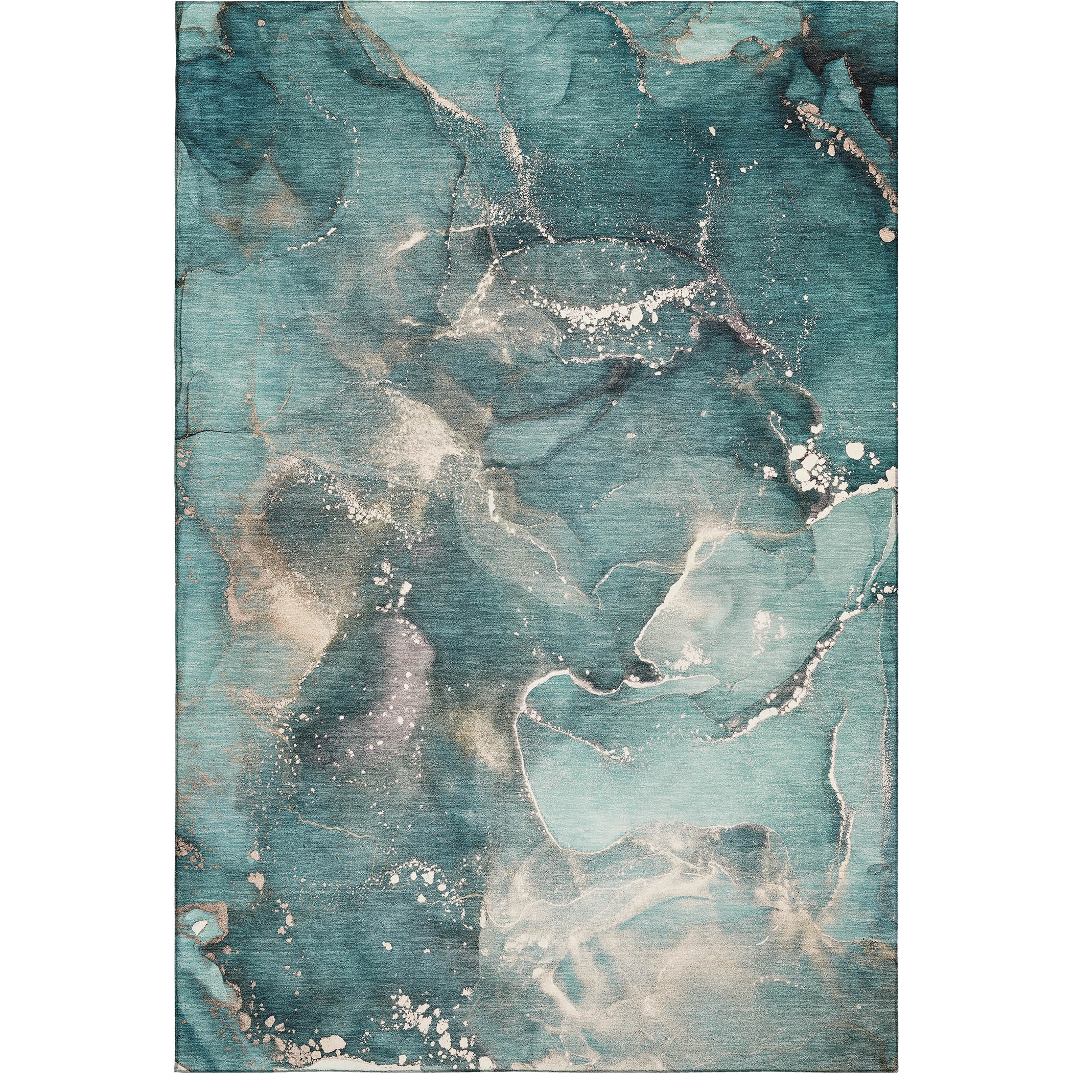 Dalyn Rug Company Area Rugs Luxury Washable Odyssey OY11 Teal 5' x 7'6 ...