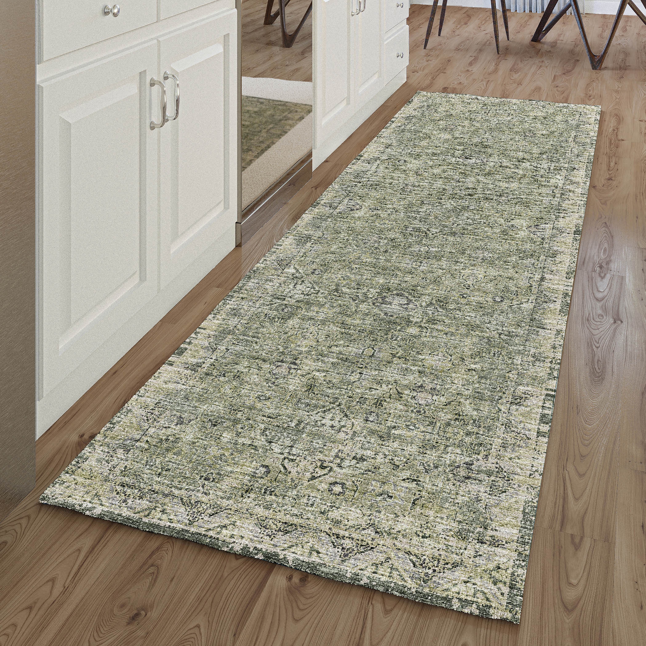 Dalyn Rug Company Area Rugs Tuscany TU12 Green 2'6" x 8' Runner Rug ...