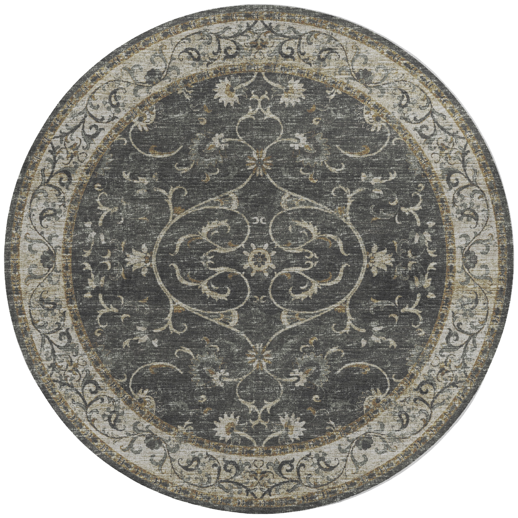 Dalyn Rug Company Area Rugs Tuscany TU6 Charcoal 10' x 10' Round Rug ...