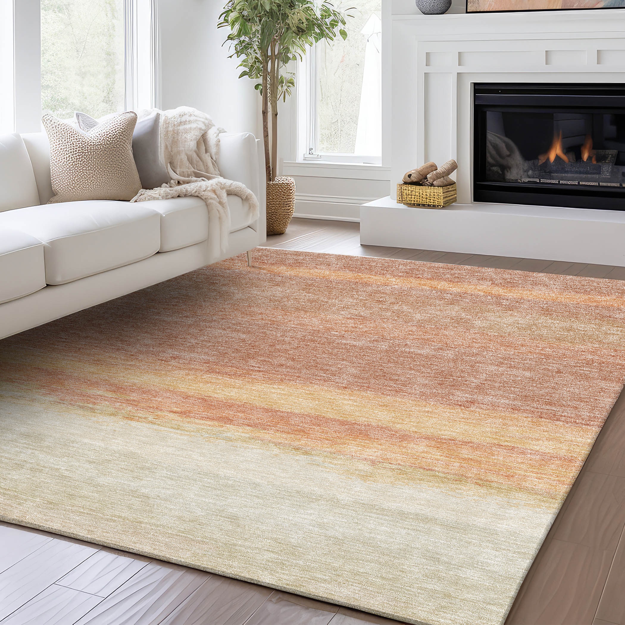 Dalyn Rug Company Area Rugs Luxury Washable Trevi TV2 Salmon 3' x 5 ...