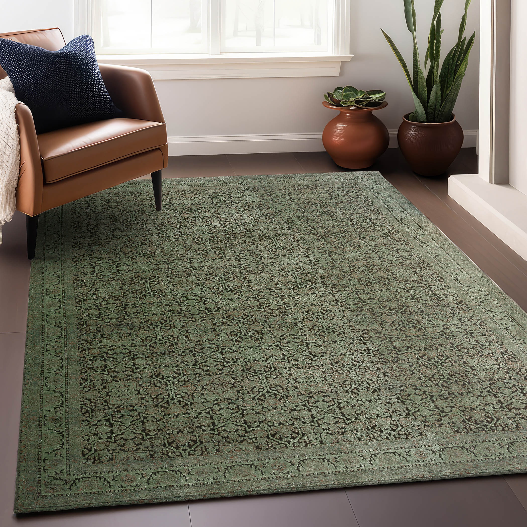 Dalyn Rug Company Area Rugs Vizcia VZ2 Green 5'1" x 7'8" Rug VZ2GE5X8 ...