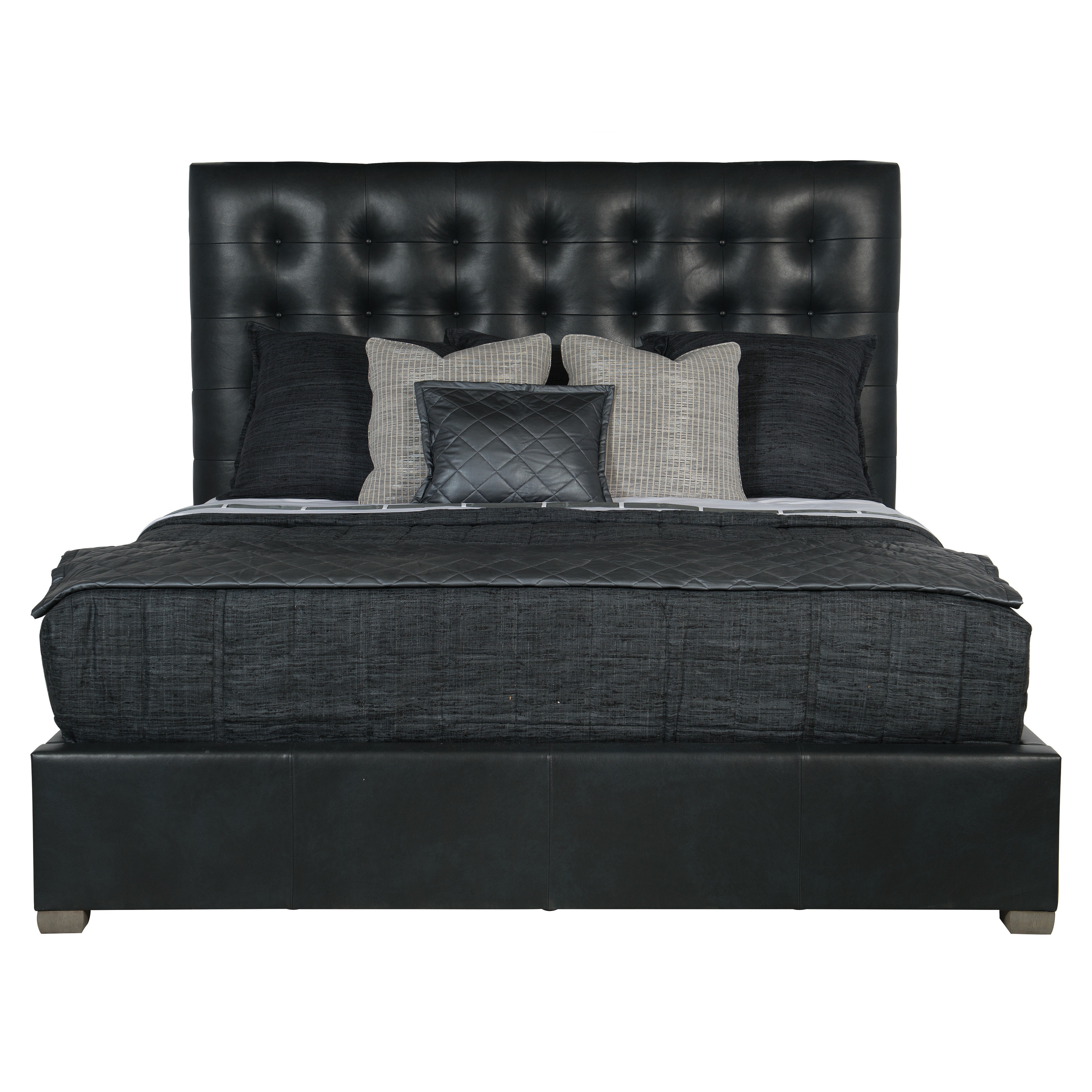 Bernhardt Interiors Bedroom Avery Leather Panel Bed K1476 - B.F. Myers ...