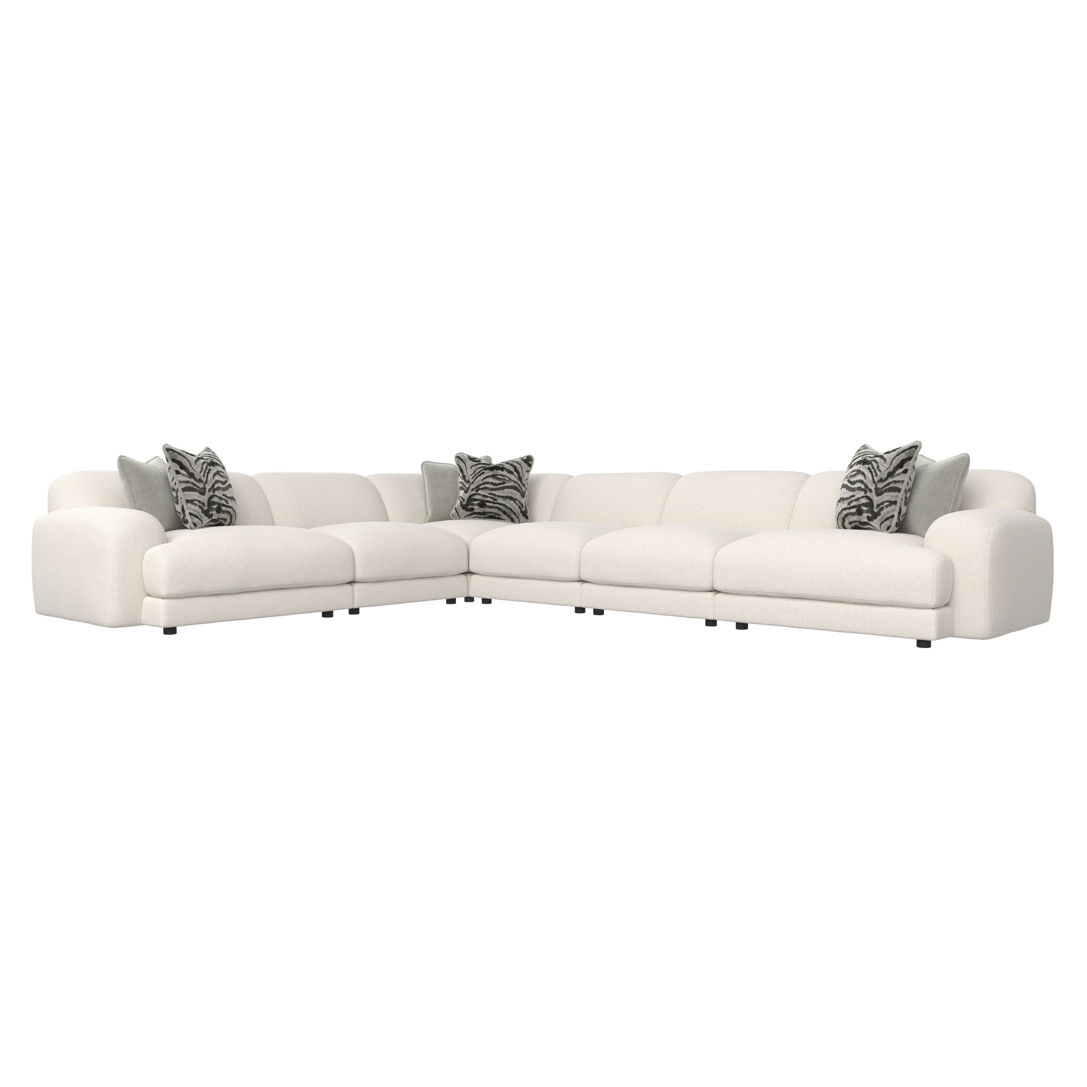 Bernhardt Interiors Living Room Rylan Fabric Sectional K1848 - Kendall ...