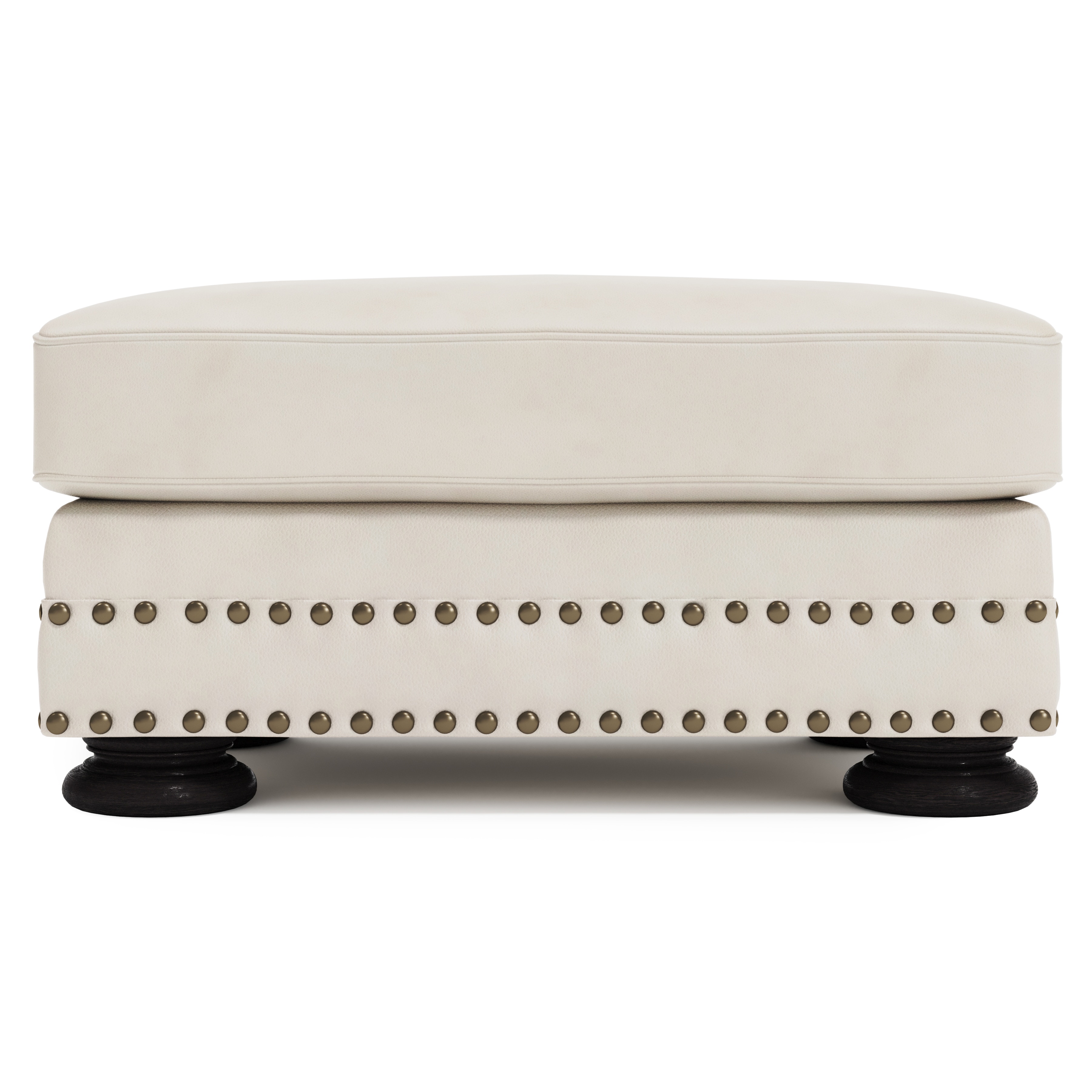 Bernhardt Living Room Foster Leather Ottoman 5371L - Carol House ...