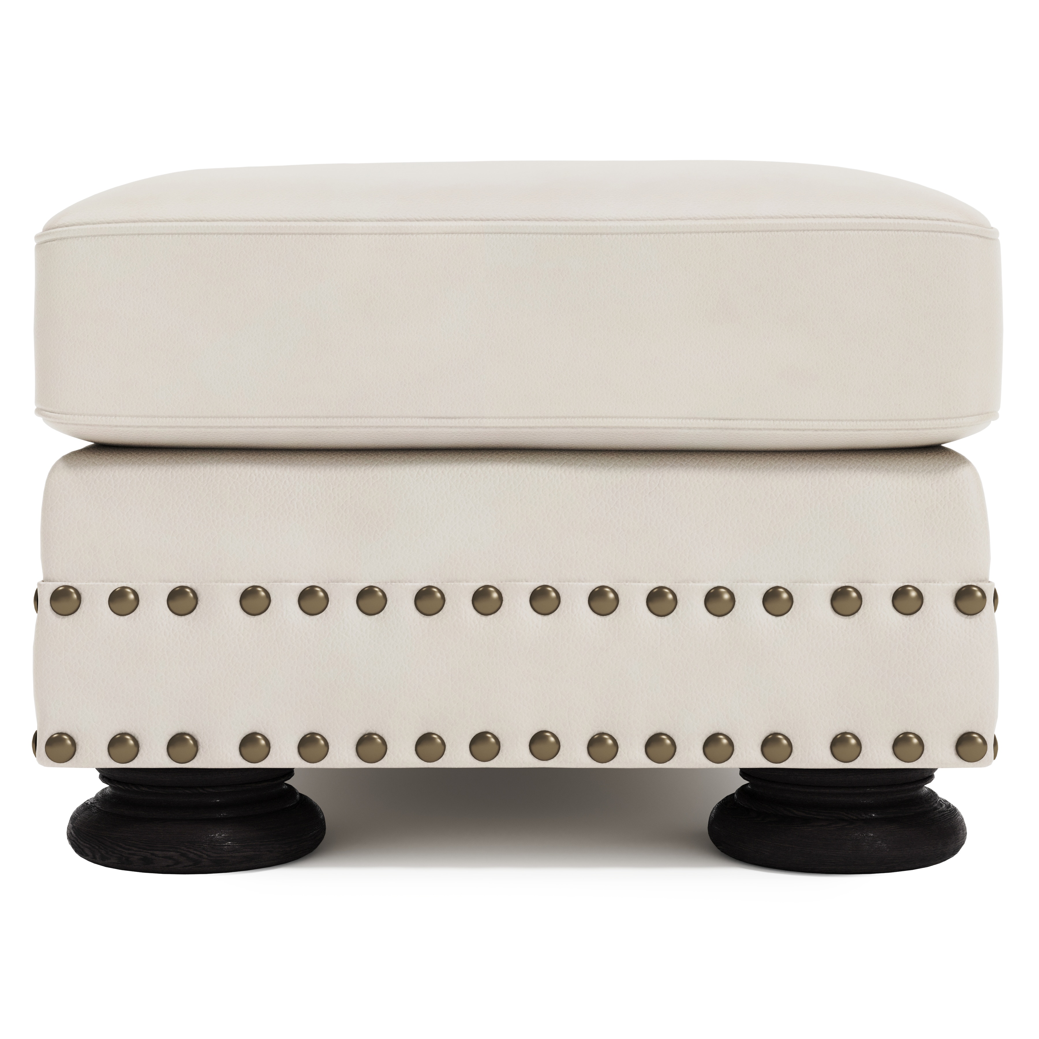 Bernhardt Living Room Foster Leather Ottoman 5371L - Carol House ...