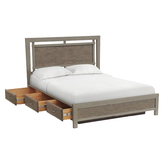 Whittier Wood Products Ellison Ellison Queen Panel Storage Bed 2218AST ...