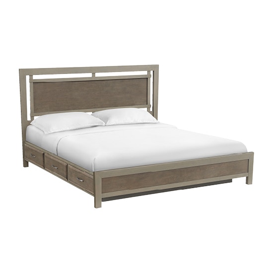 Whittier Wood Products Bedroom Ellison King Panel Storage Bed 2222AST ...