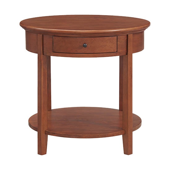 Whittier Wood Products Living Room McKenzie Round End Table 3510GAC - Woodworks Home Furnishings