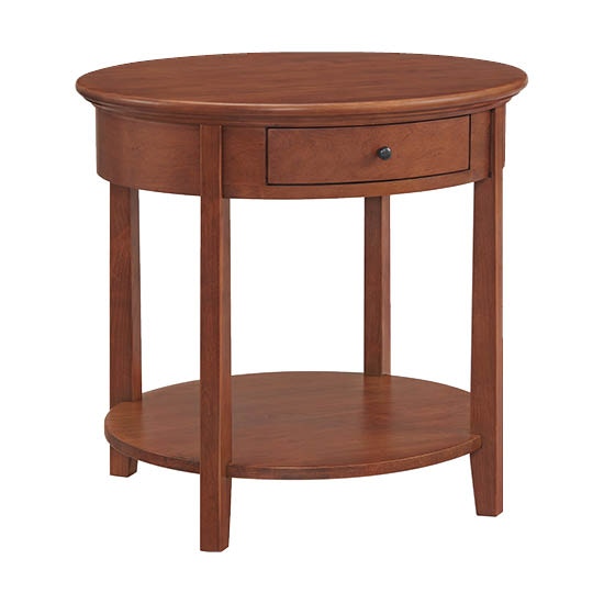 Whittier Wood Products Living Room McKenzie Round End Table 3510GAC - Woodworks Home Furnishings