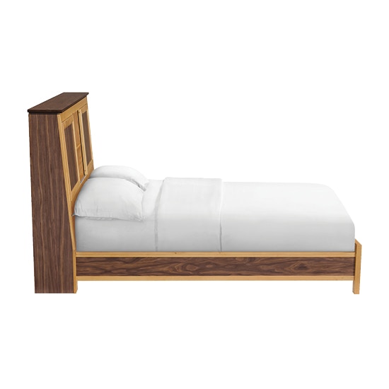 Whittier Wood Products Bedroom Addison King Bookcase Bed 3837DUET ...