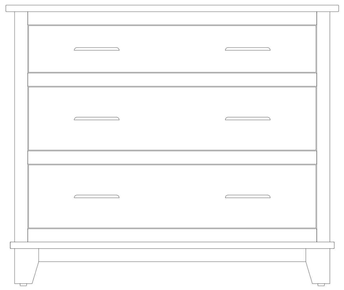 Canal Dover Furniture Bedroom Bristol 3-Drawer Chest 3X-4875 | Hickory ...