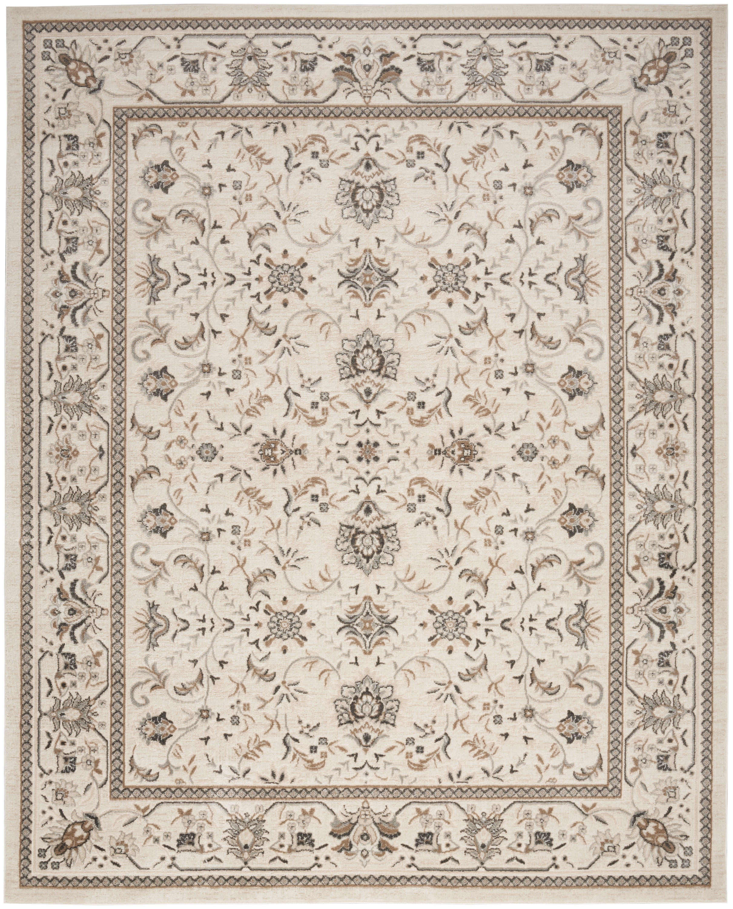 Nourison Home Area Rugs Serenity Home SRH02 Ivory Mocha Area Rug SRH02 ...