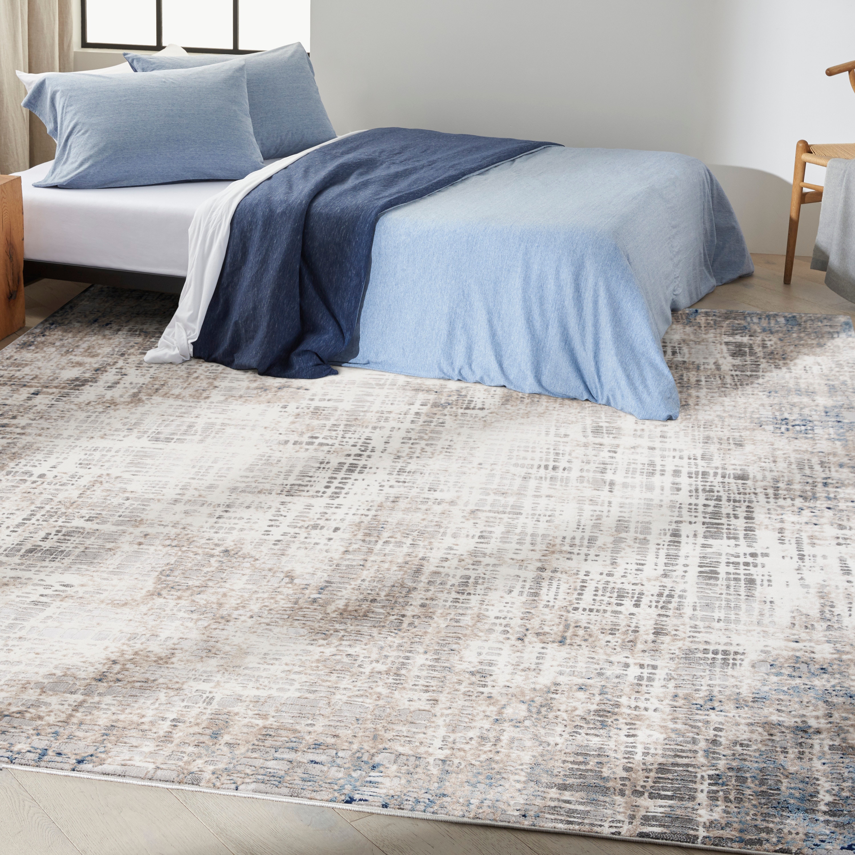 Calvin Klein Area Rugs Calvin Klein CK022 Infinity 7'10" x 9'10" Blue ...