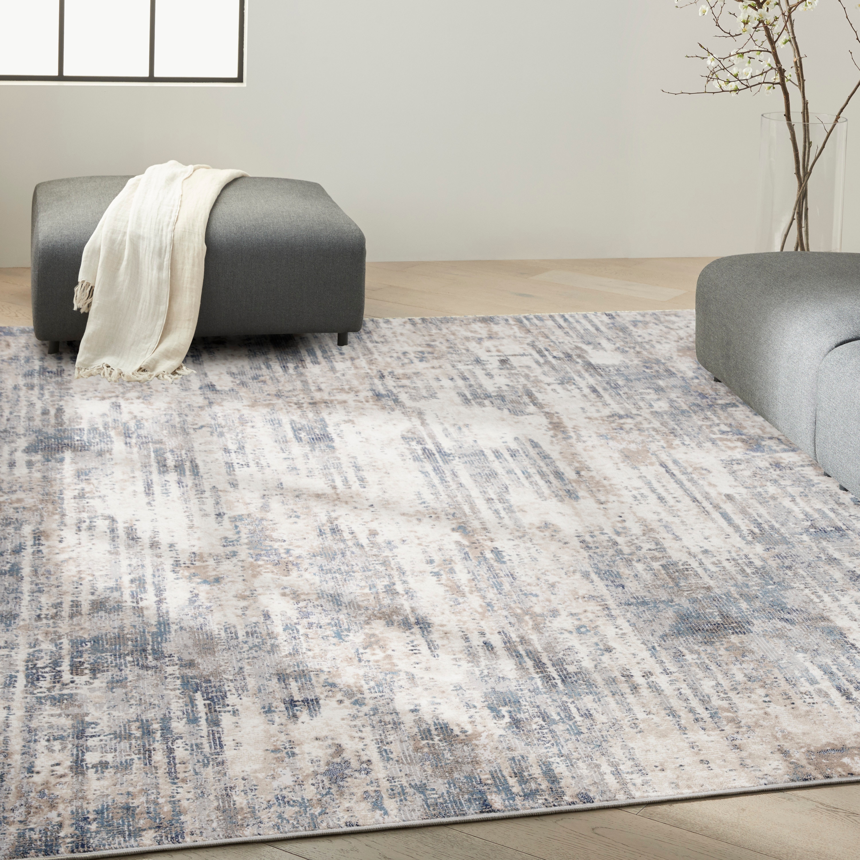 Calvin Klein Area Rugs Calvin Klein CK022 Infinity 7'10" x 9'10" Ivory ...