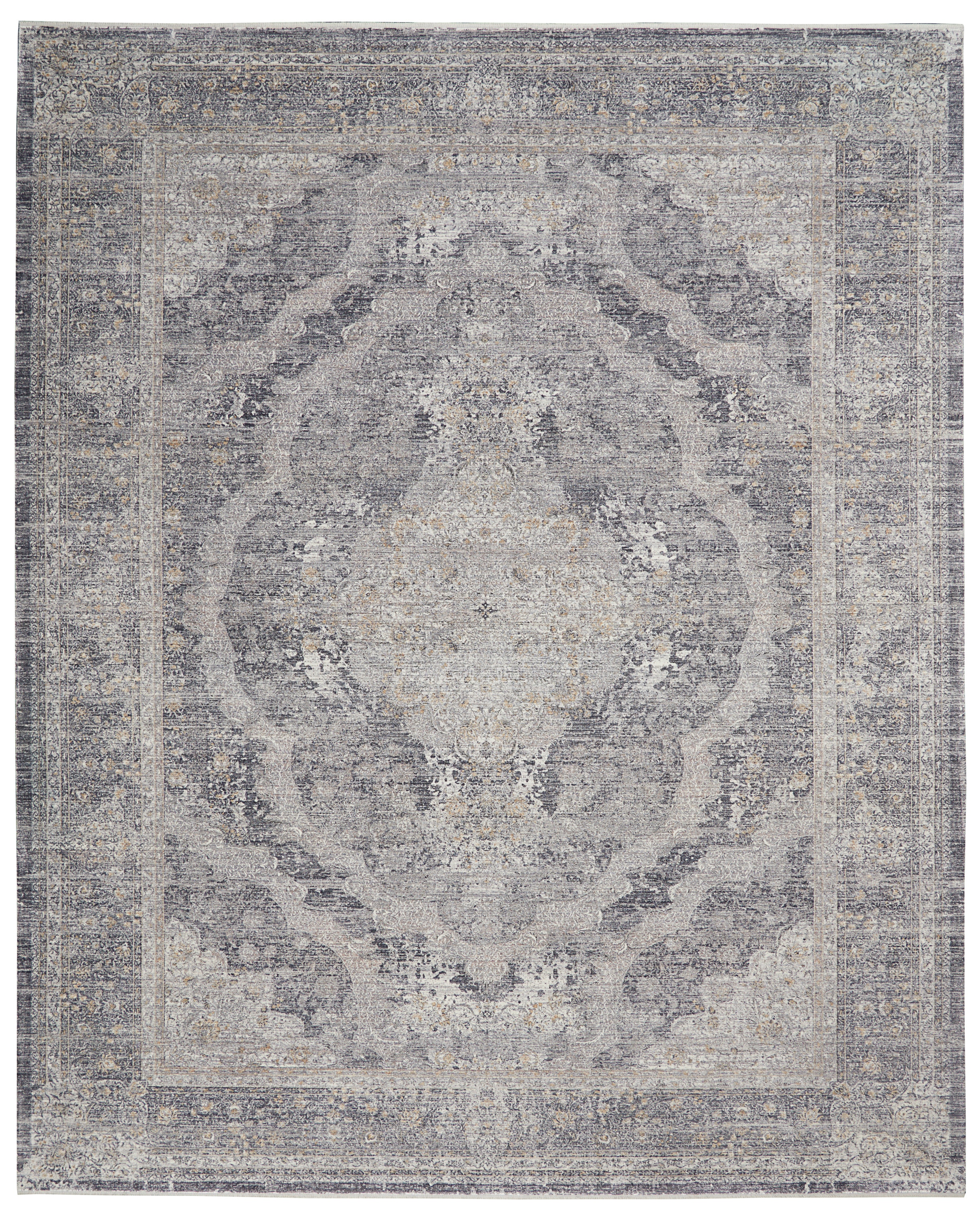 Nourison Home Area Rugs Starry Nights 10' x 13' Charcoal and Cream ...