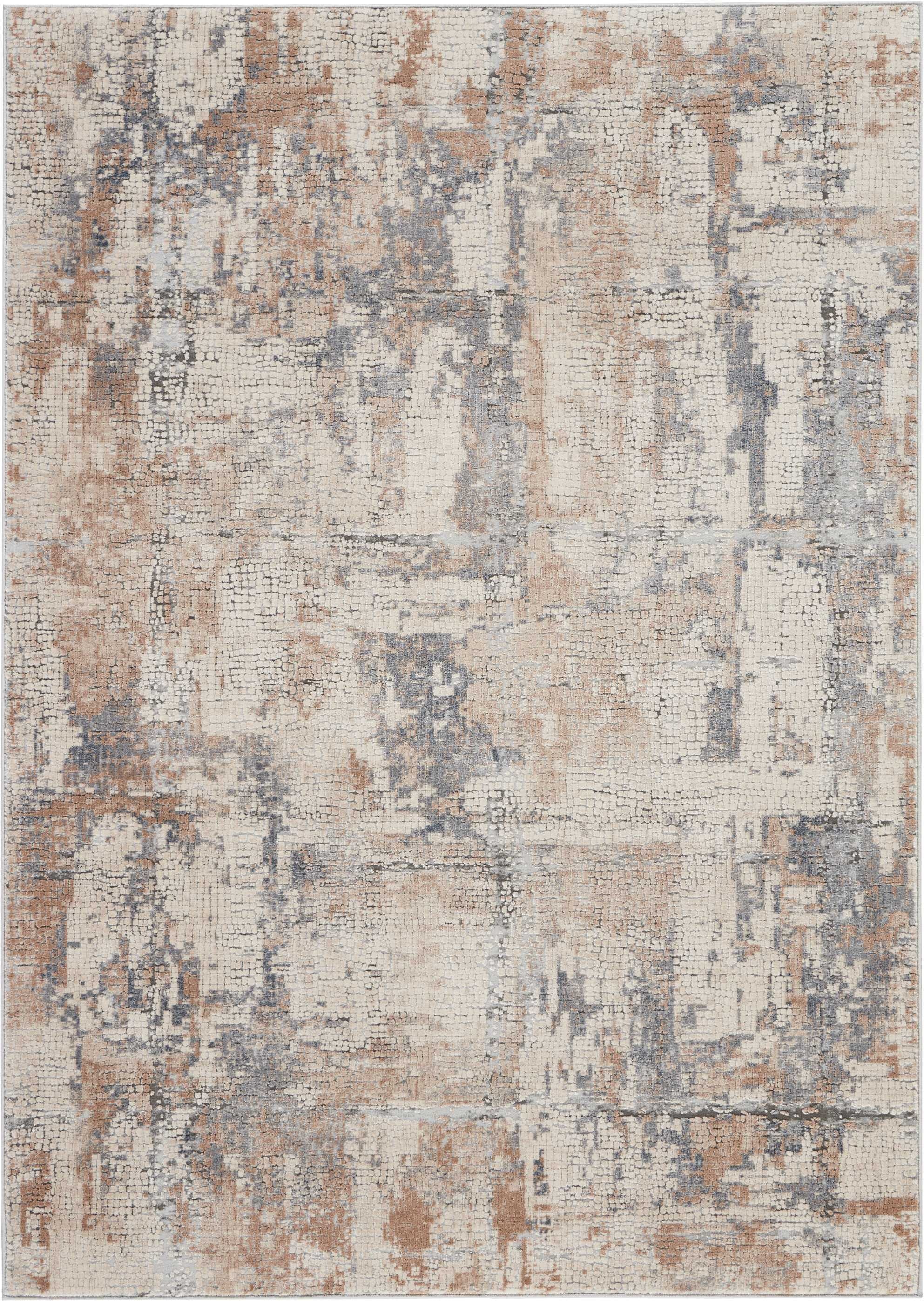 Nourison Home Area Rugs Nourison Rustic Textures 5'3" x 7'3" Beige Grey ...
