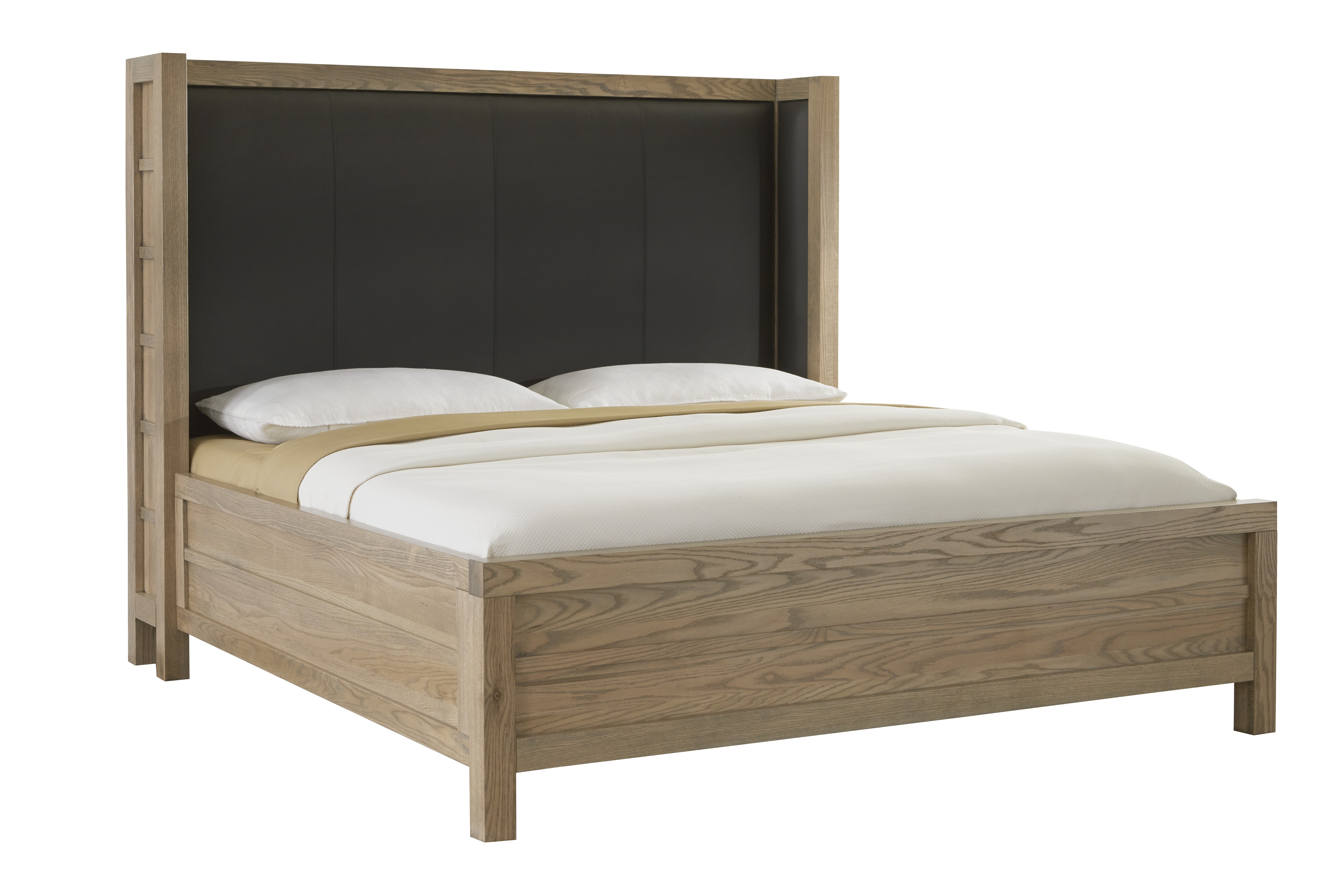 MAVIN Bedroom Fontana Upholstered Bed with Right Side Drawers - Clauser ...
